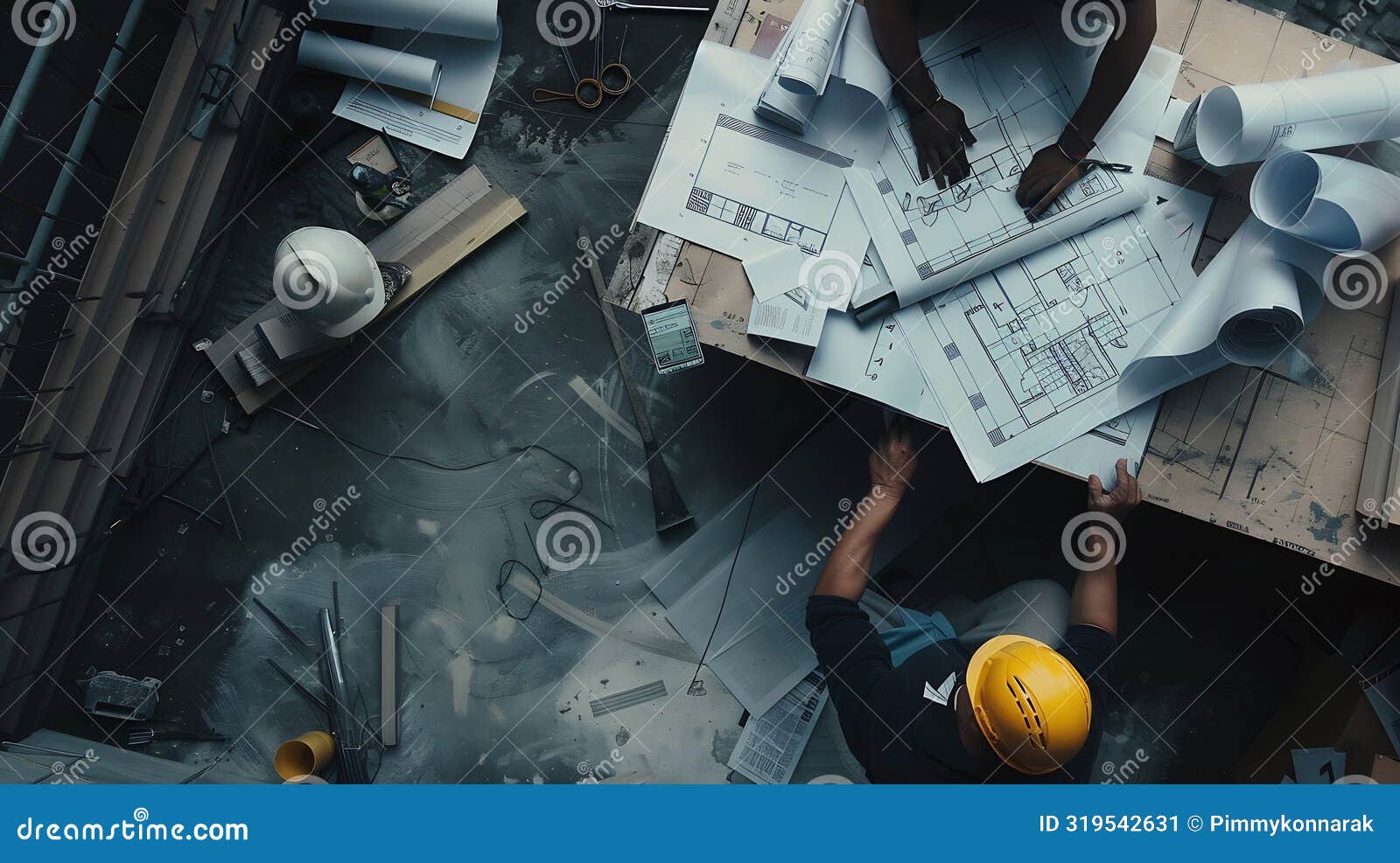 Generative AI Top View Architectural Engineering Discussion at the ...