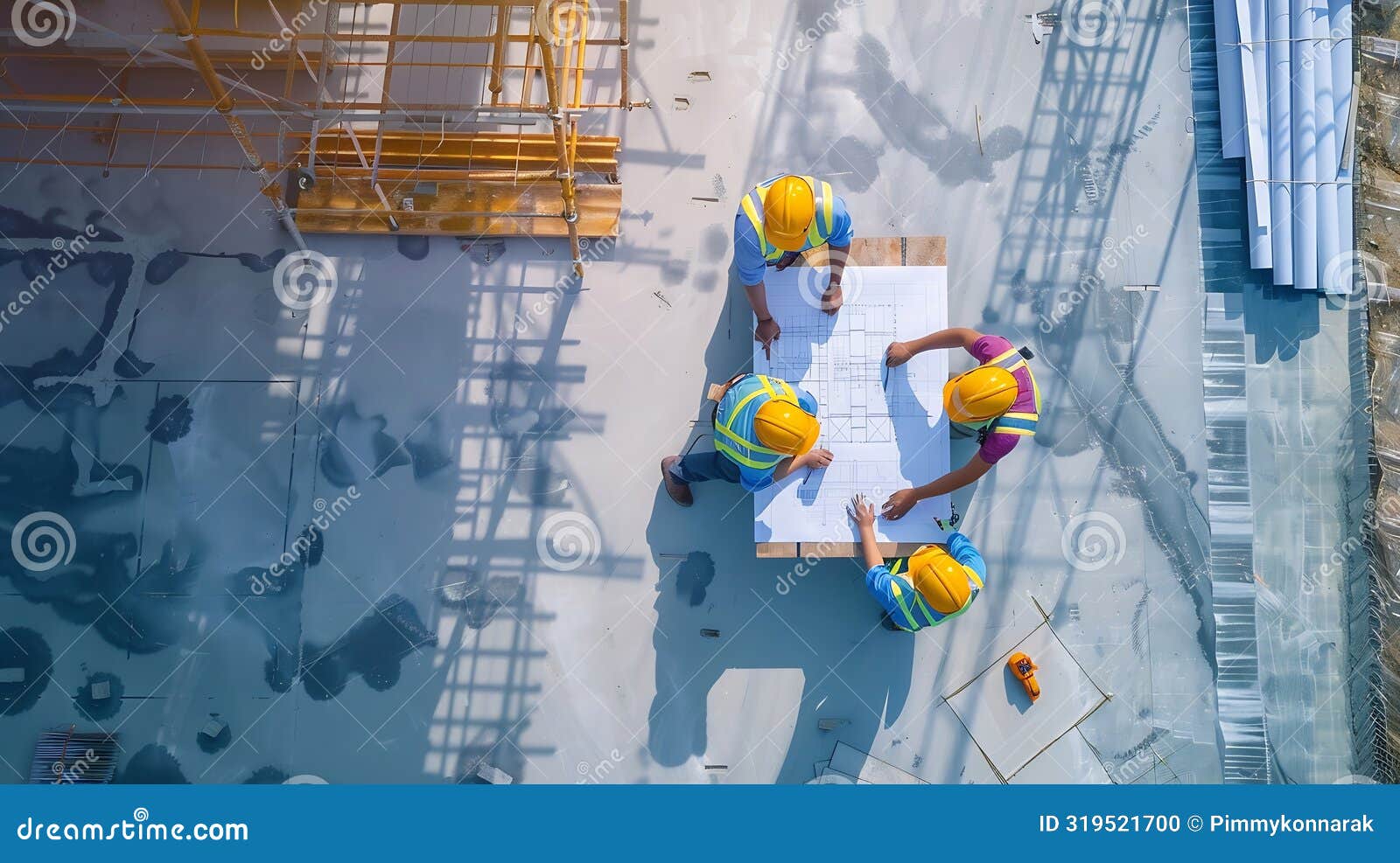 Generative AI Top View Architectural Engineering Discussion at the ...