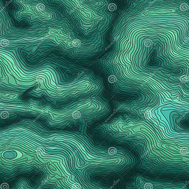 Generative AI Topographic Map Seamless Pattern- Stock Illustration ...