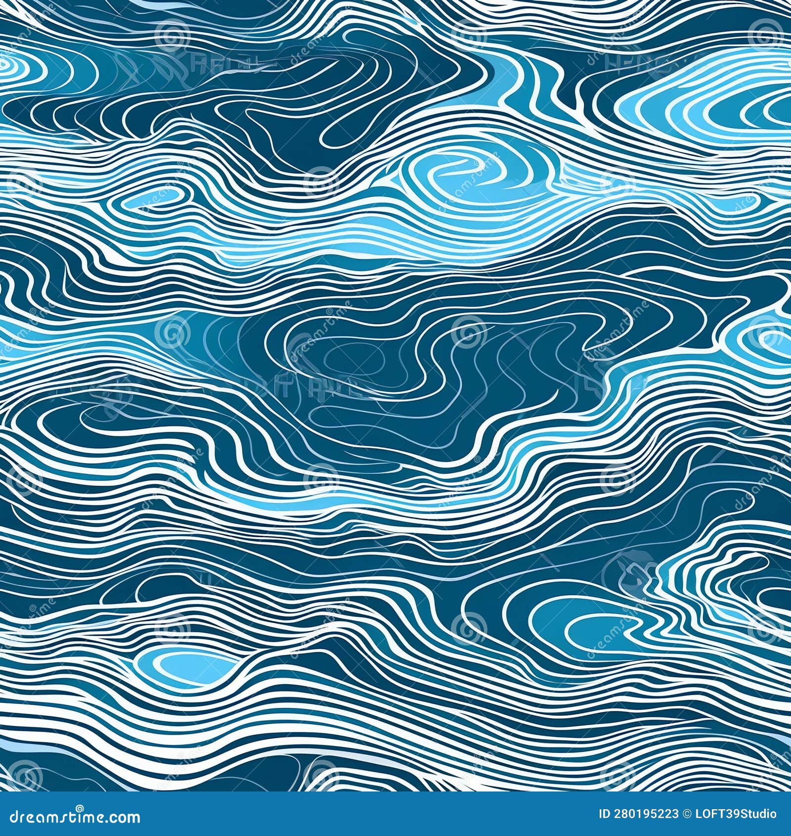 Generative AI Topographic Map Seamless Pattern- Royalty-Free Stock ...