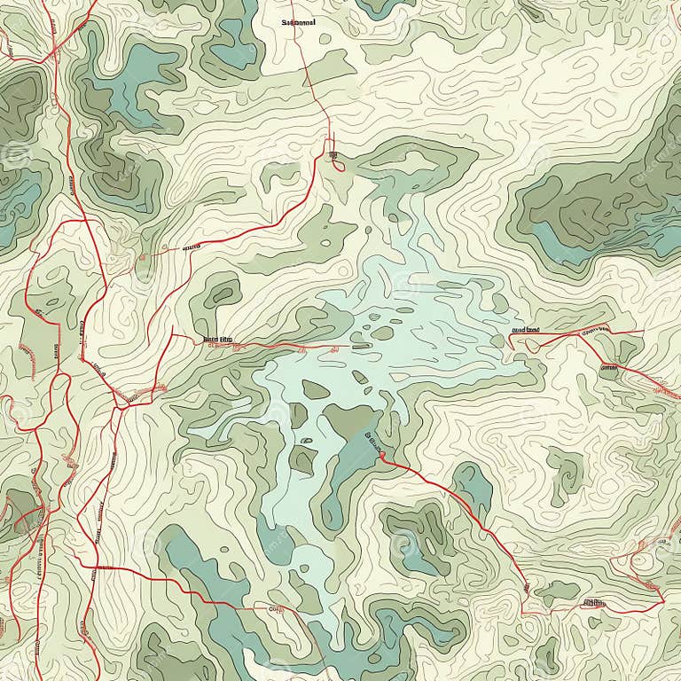 Generative AI Topographic Map Seamless Pattern- Stock Illustration ...