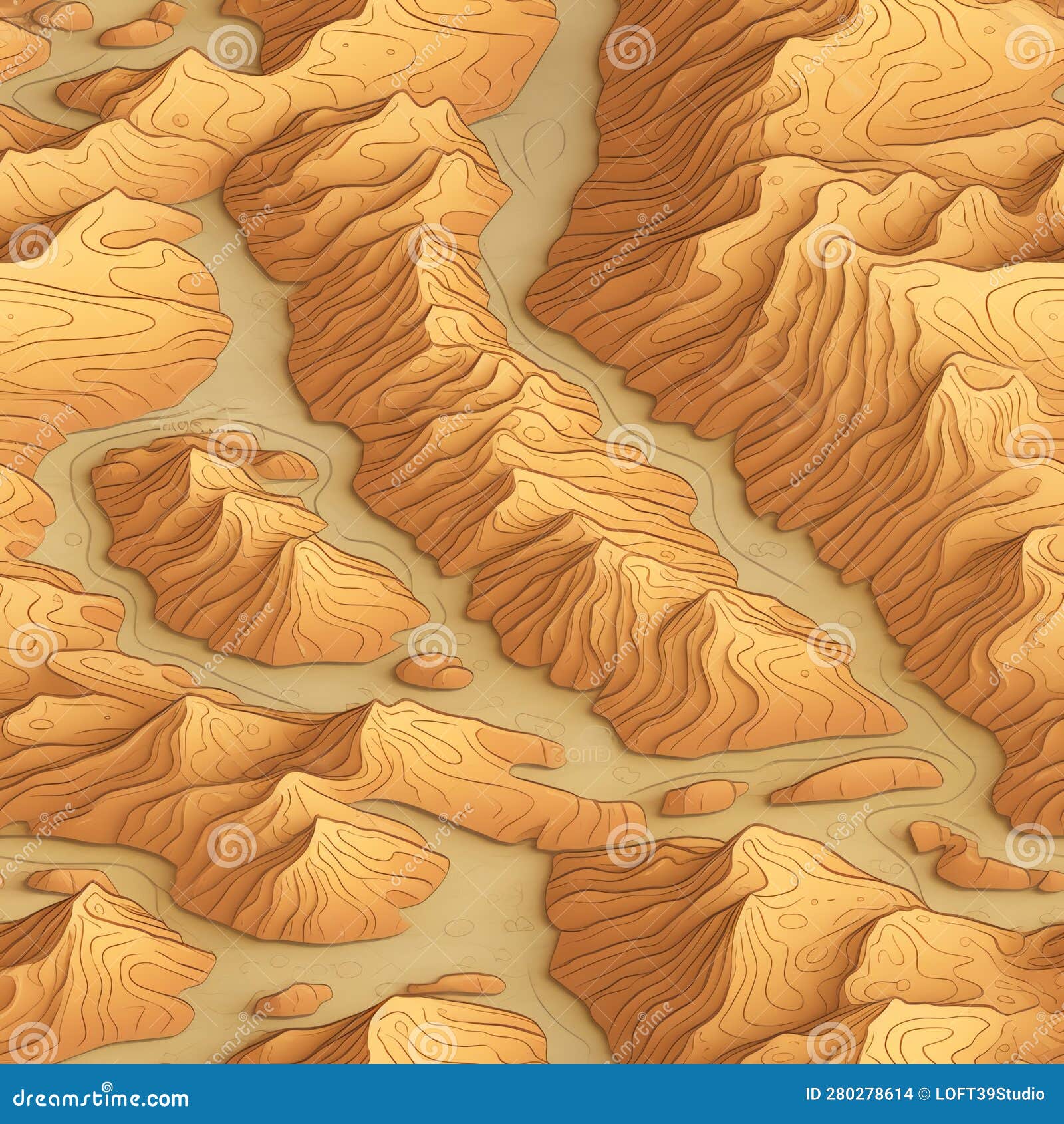Generative AI.Topographic World Map Highlighting Terrain Features And ...