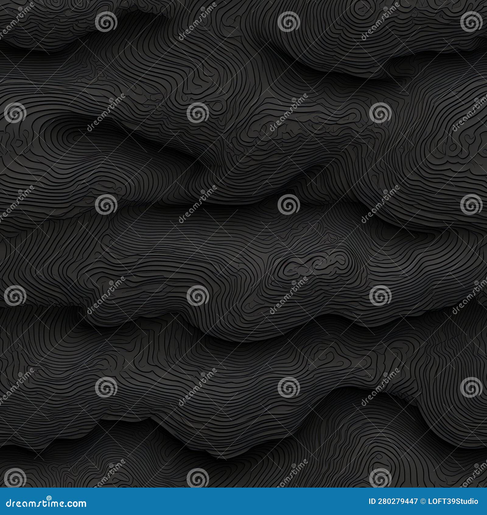 Generative AI Topographic Map Seamless Pattern- Stock Illustration ...