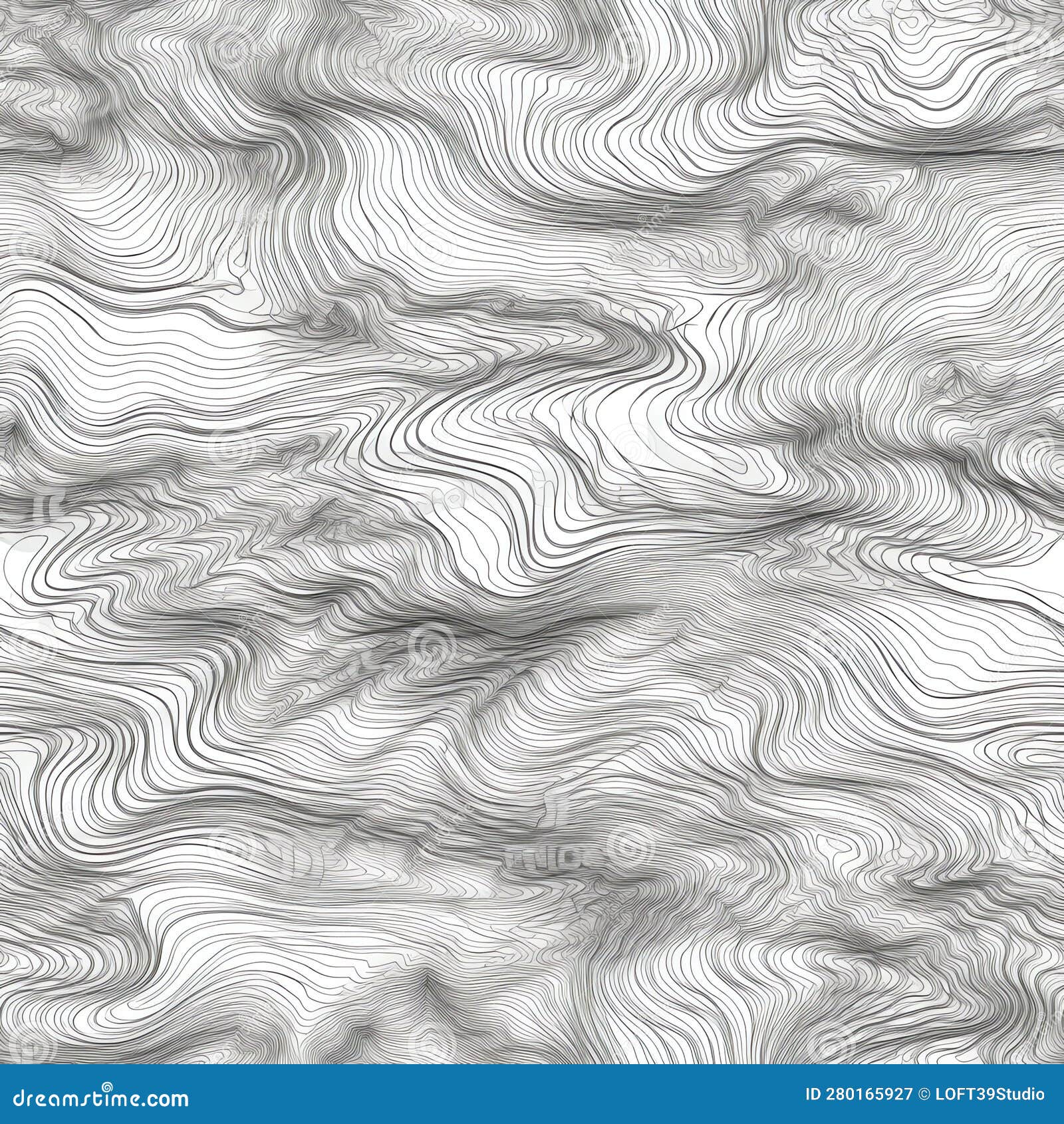 Generative AI Topographic Map Seamless Pattern- Stock Illustration ...