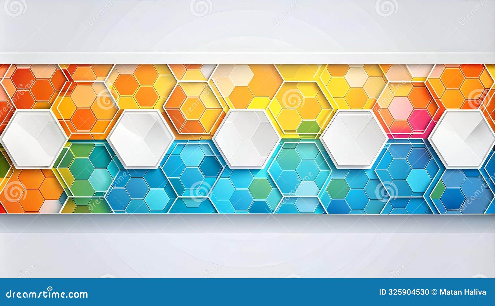 Vector Banner Design with Hexagons Abstract Background. Stock ...