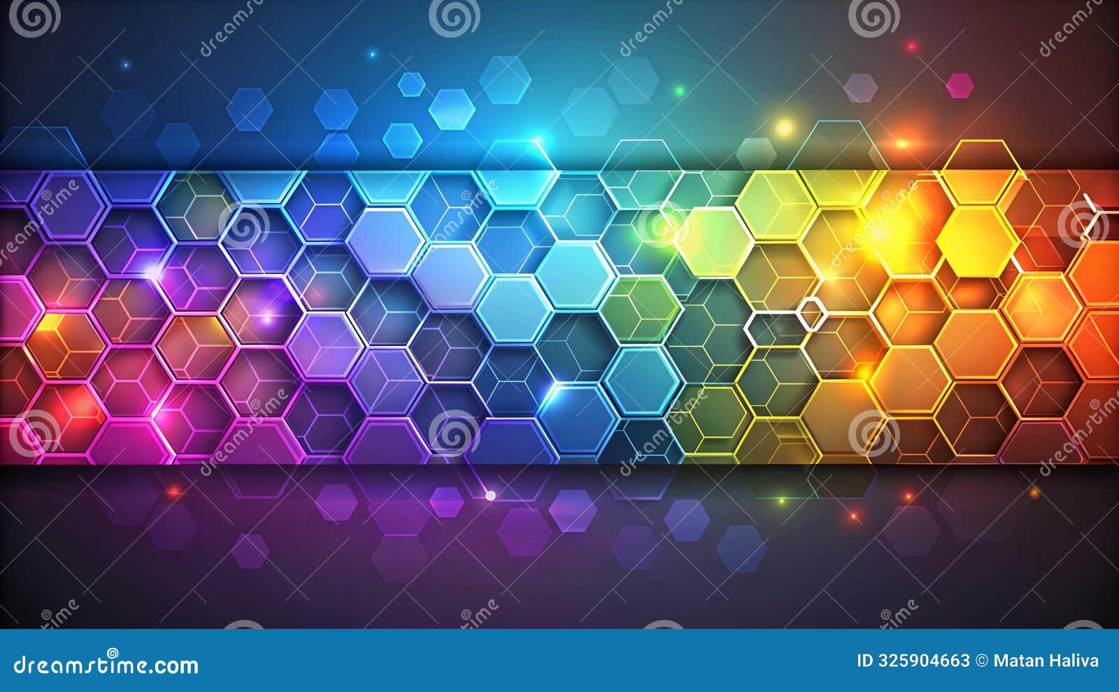 Vector Banner Design with Hexagons Abstract Background. Stock ...