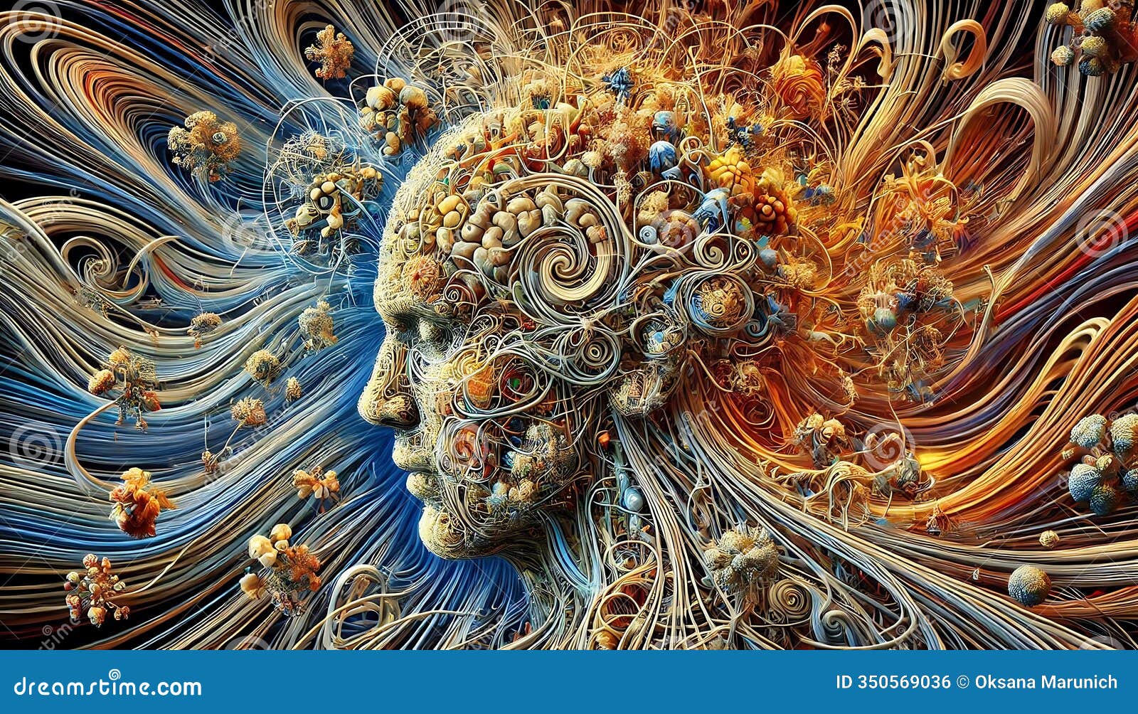 Generative AI Visualizing Human Stress As Tangled Neural Patterns Art ...