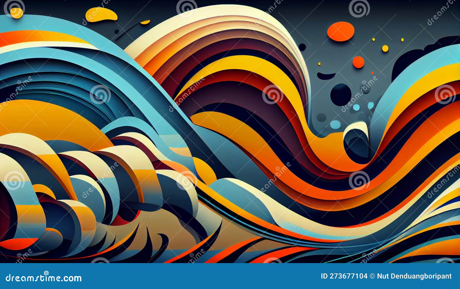 Generative AI, Waveform Odyssey: an Abstract Background of Dynamic Wave ...