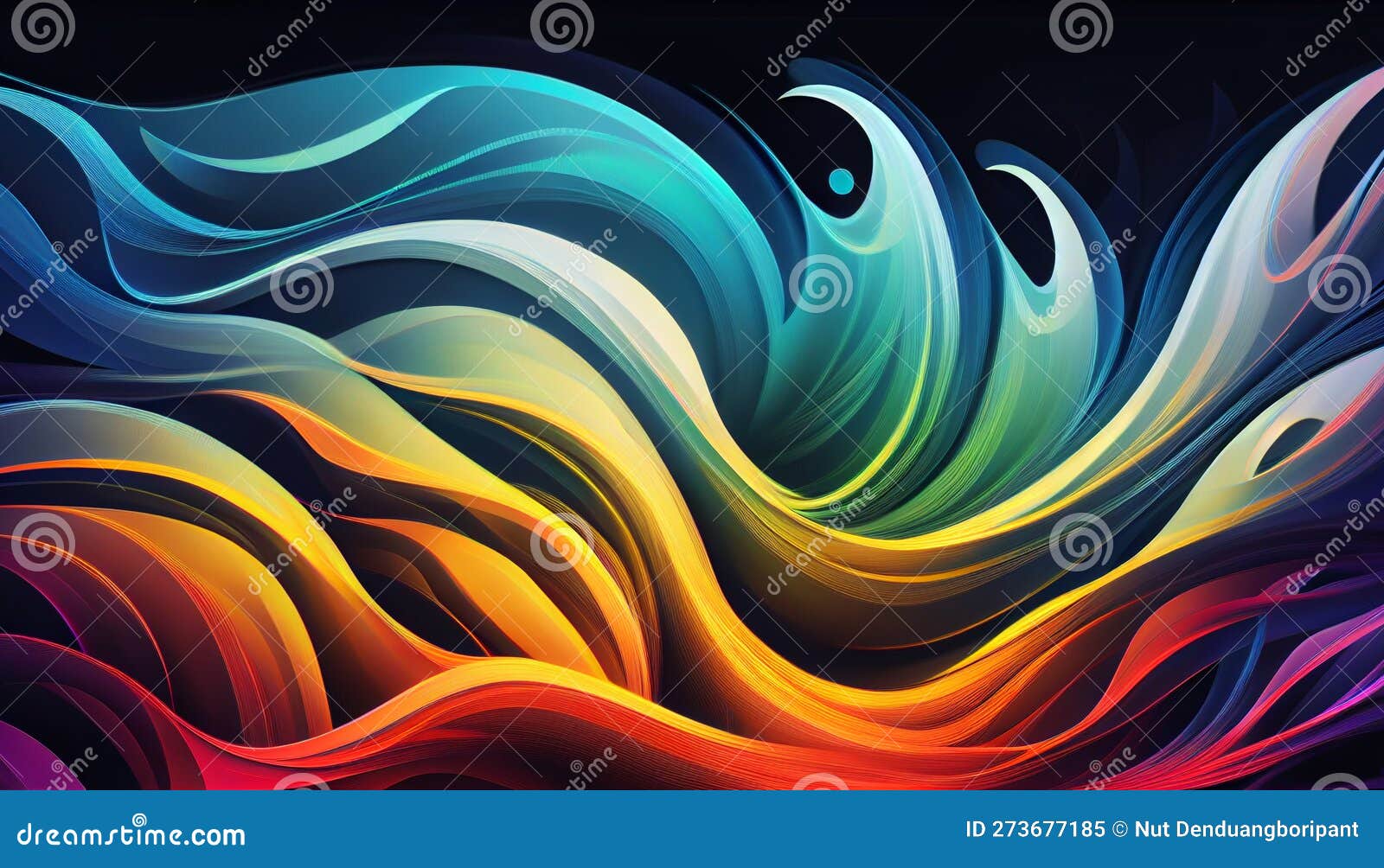 Generative AI, Waveform Odyssey: an Abstract Background of Dynamic Wave ...