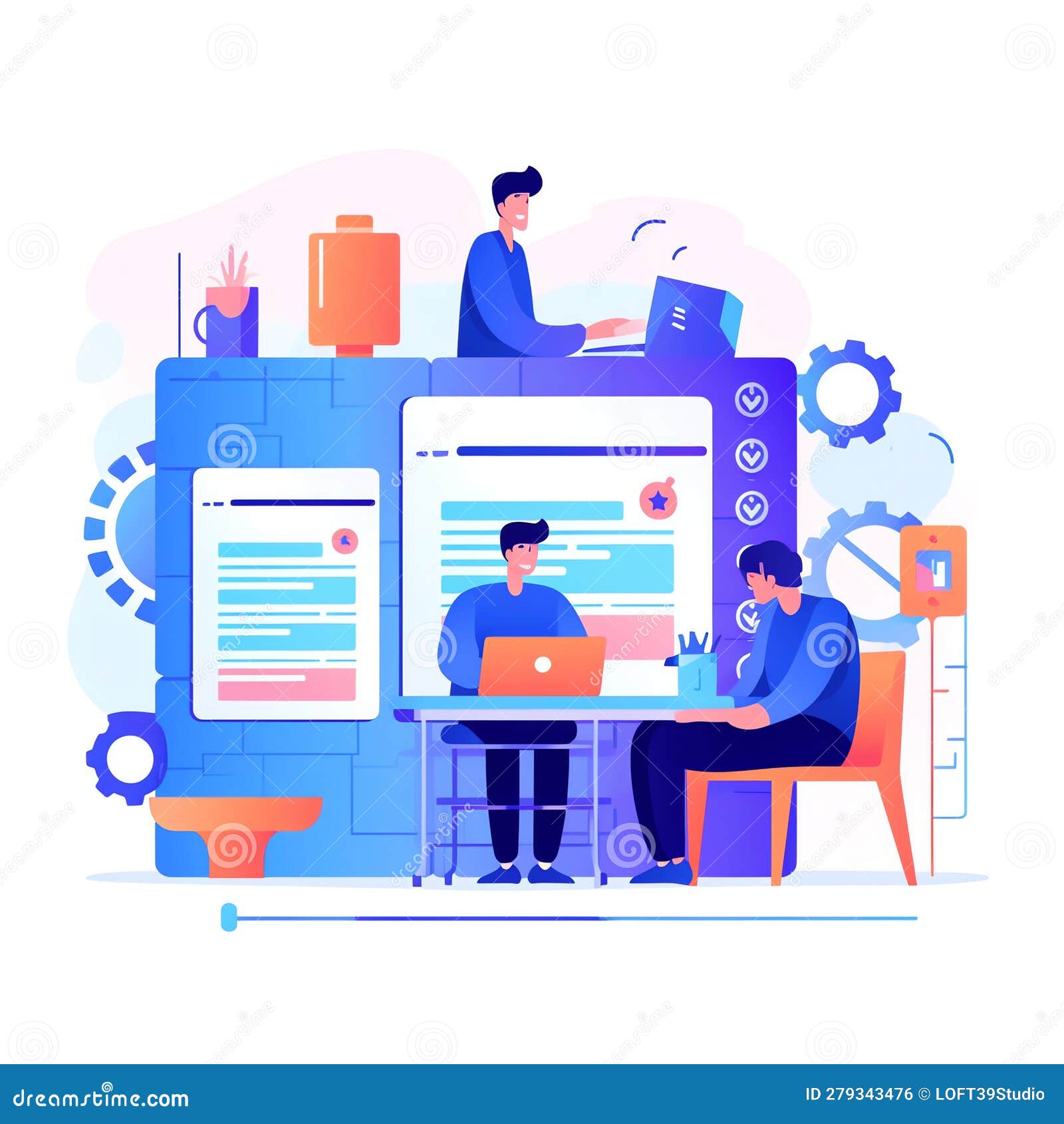 Generative AI Website Construction- Stock Illustration - Illustration ...