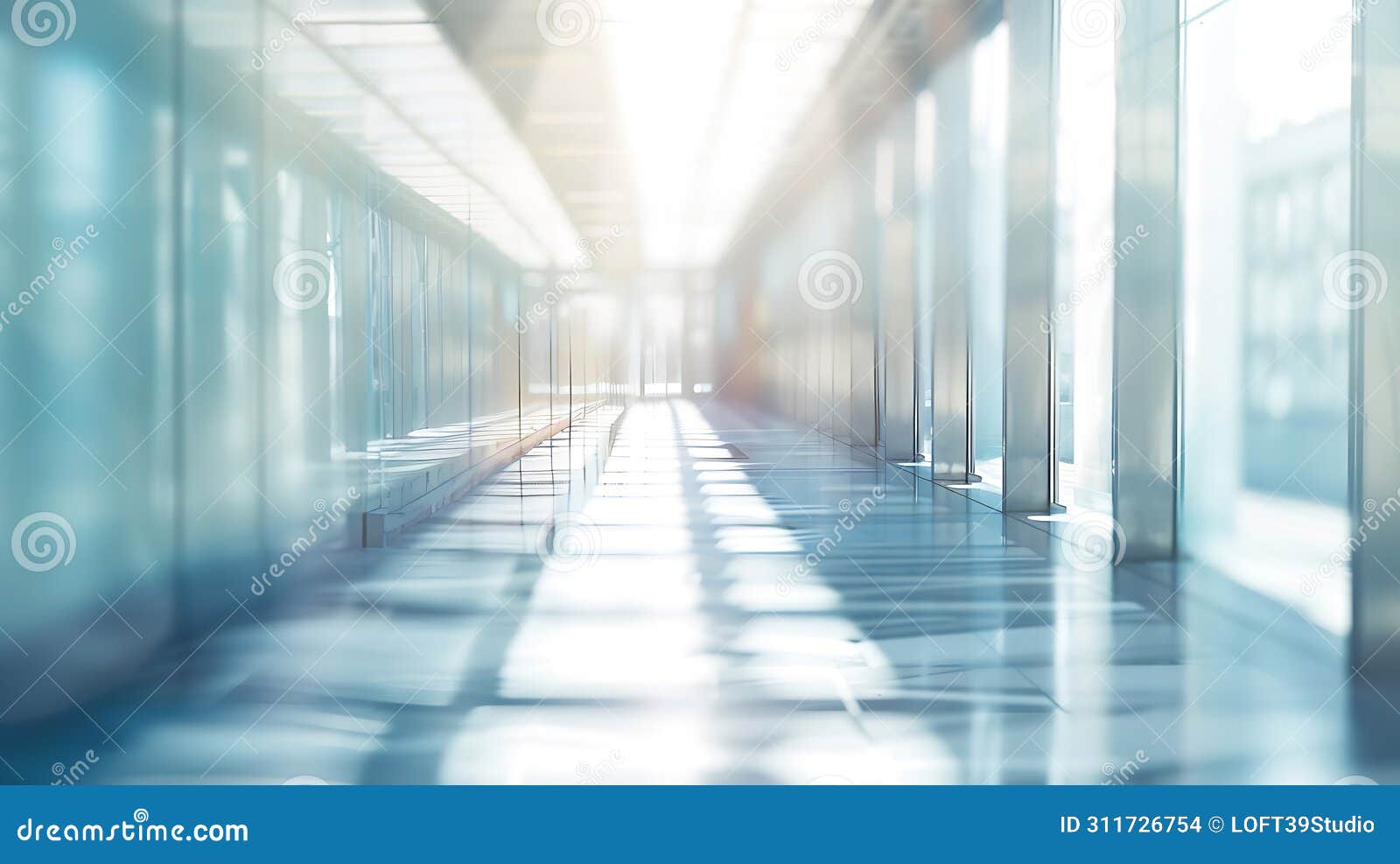 Generative AI Wide Blurred Empty Abstract Building Pathway Background ...