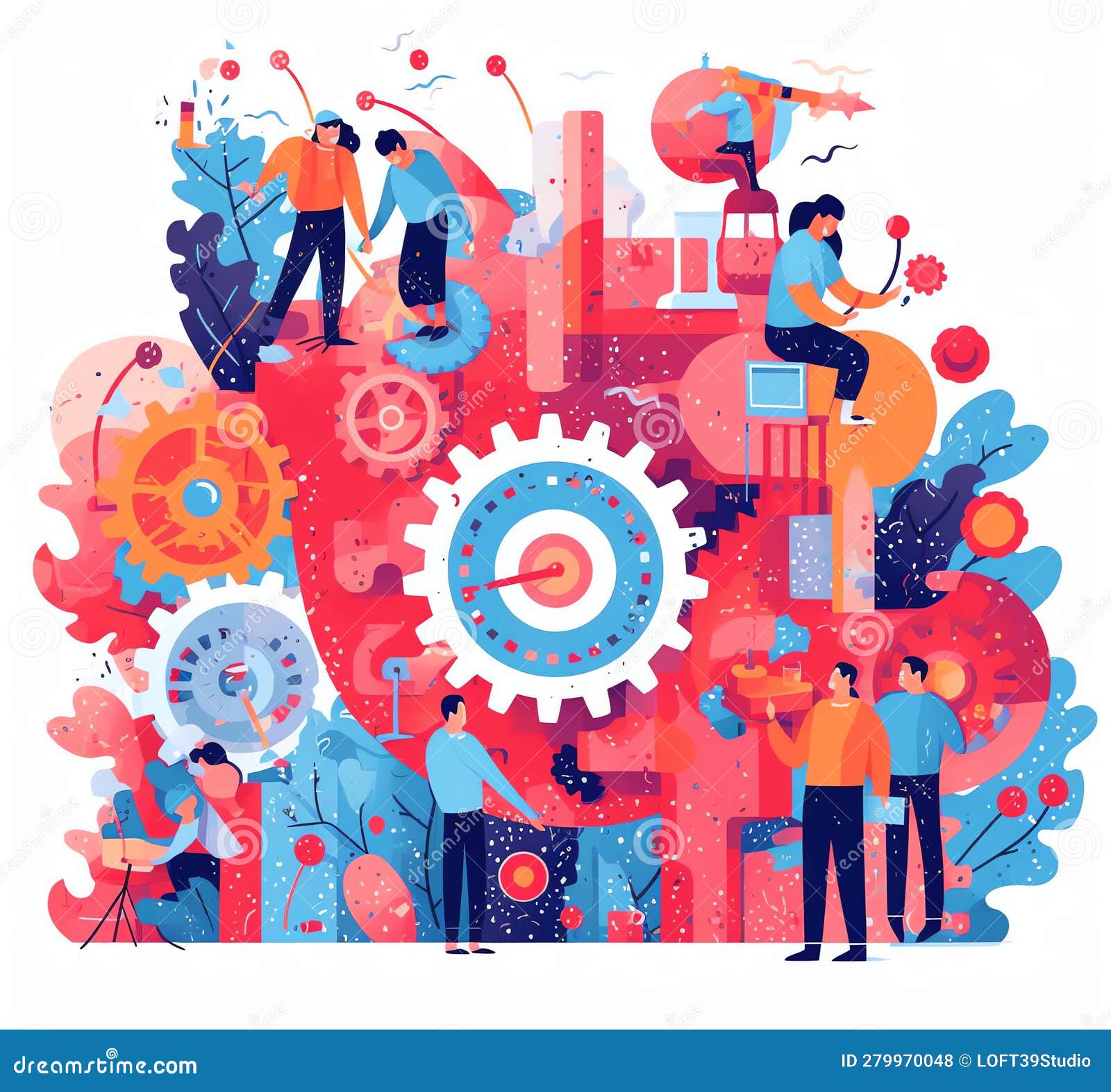 Working Routine, Teamwork Productivity, Efficiency Concept. Male And ...