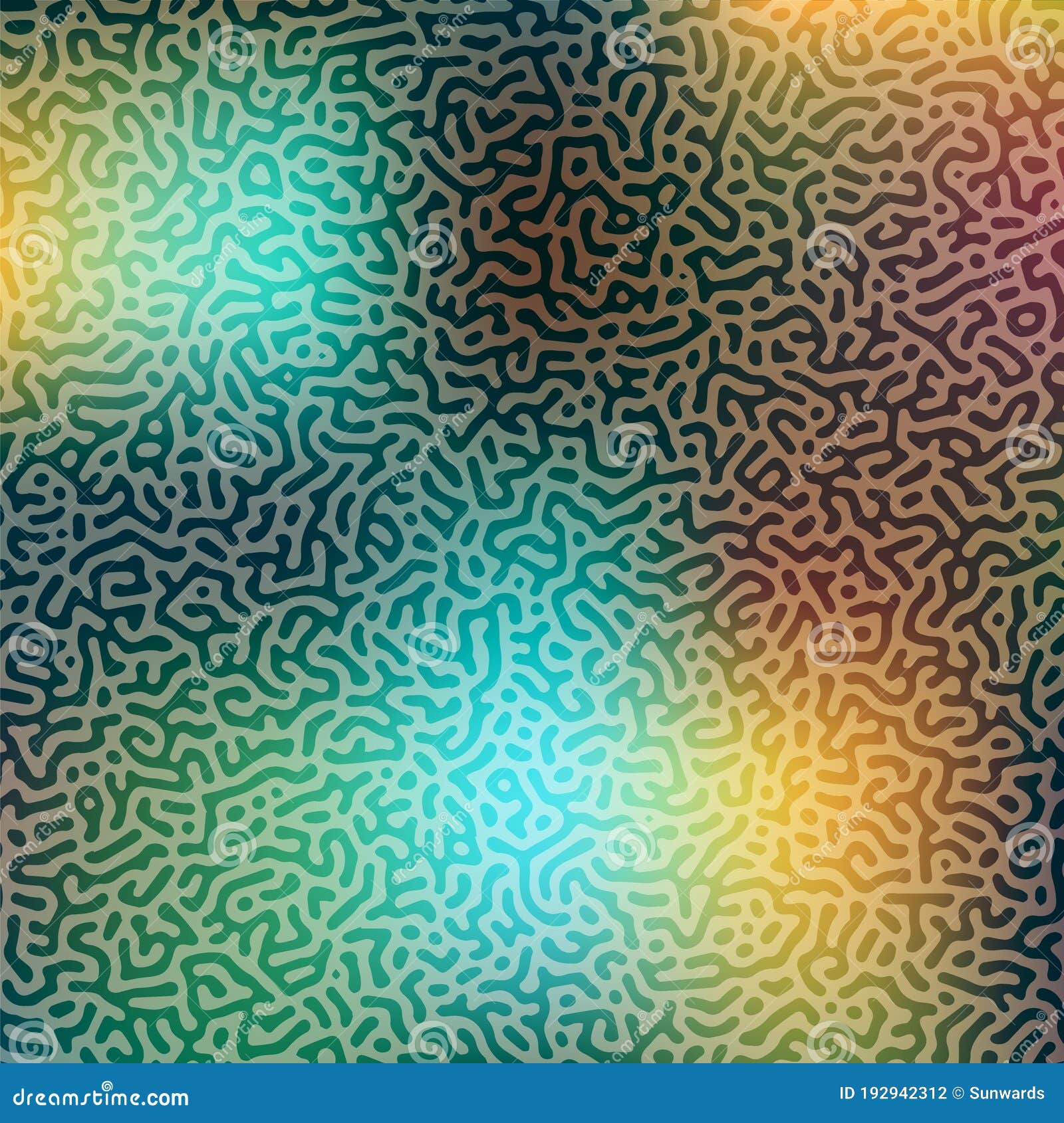 Generative Algorithm Psychedelic Background Reaction Diffusion Or