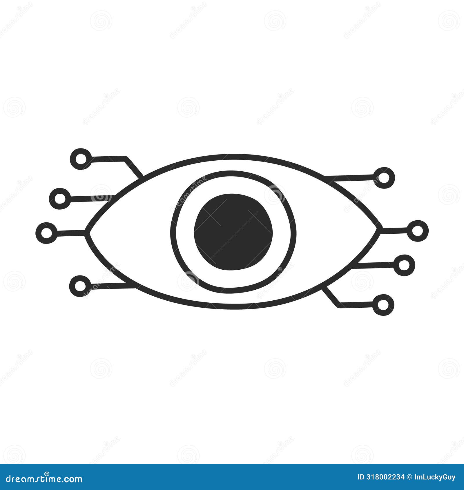Generative Artificial Intelligence Doodle Icon Stock Vector ...
