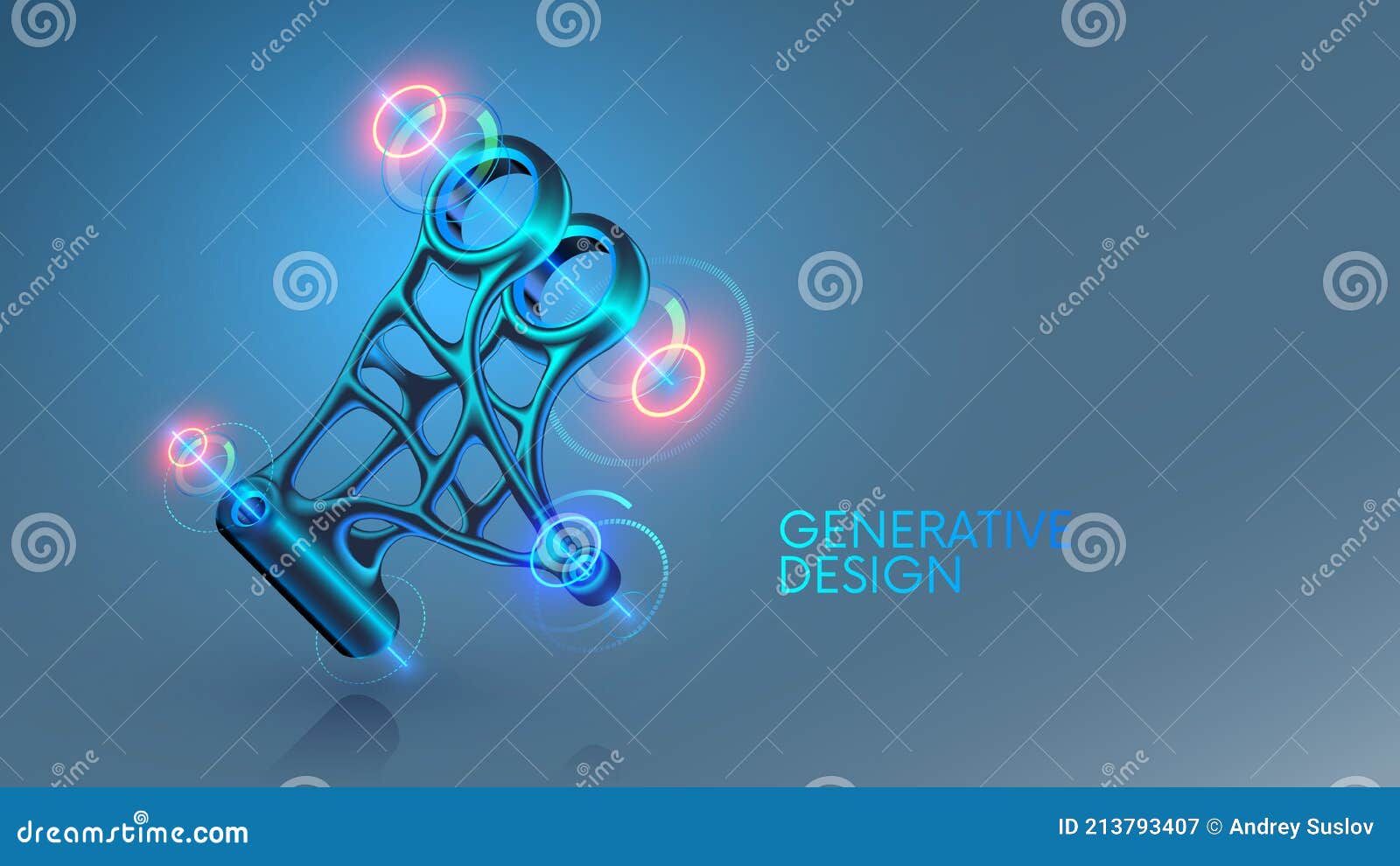 Generative Design, Development 3d Model Steel Part on CAD System ...