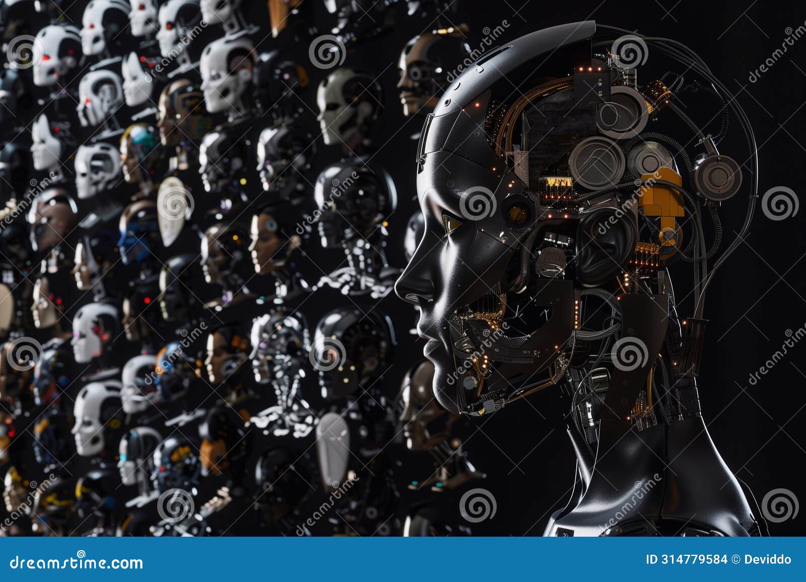 Generative humanoid robot stock illustration. Illustration of smart ...