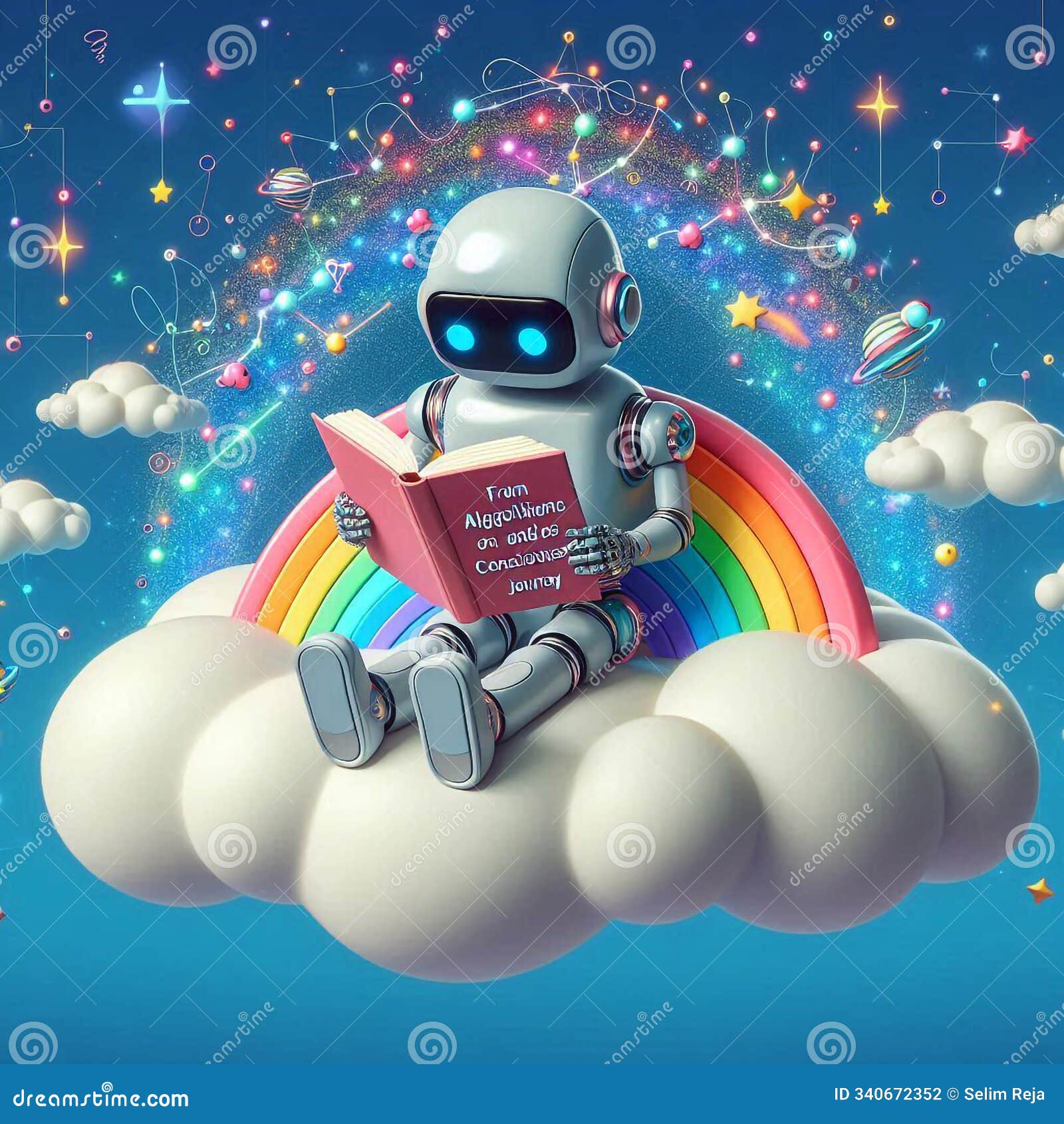 From Algorithms To Consciousness the AI Journey Stock Illustration ...