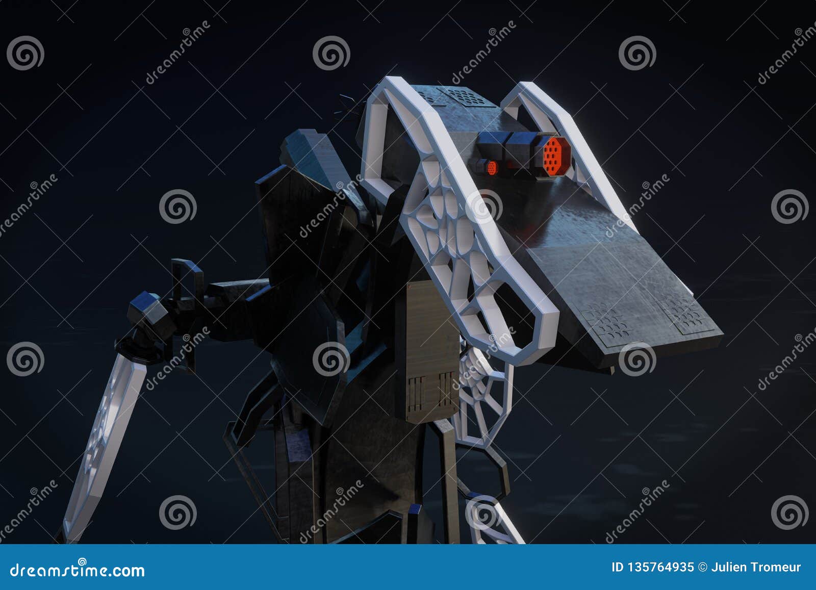Generative Robot - 3D Illustration Stock Illustration - Illustration of ...