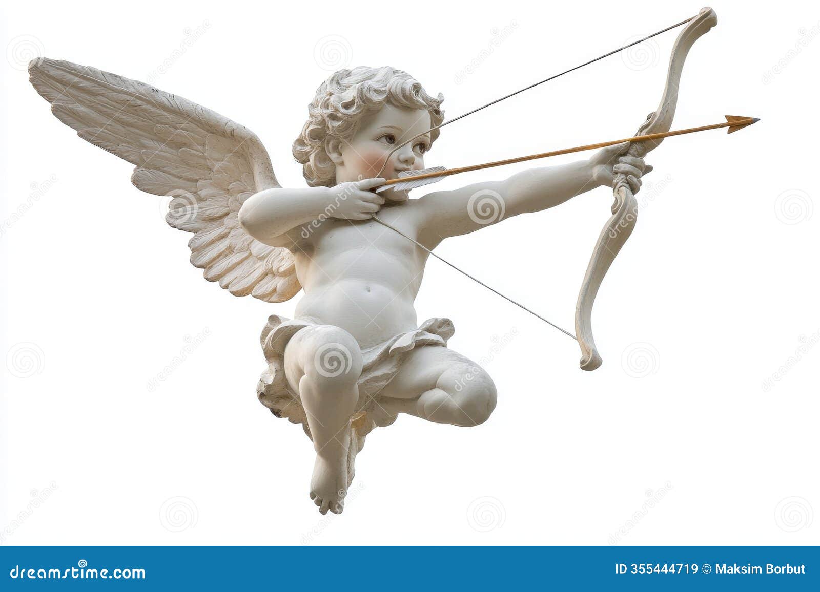 A Generative Stock Image of a Classic, Romantic Cherub or Cupid with a ...