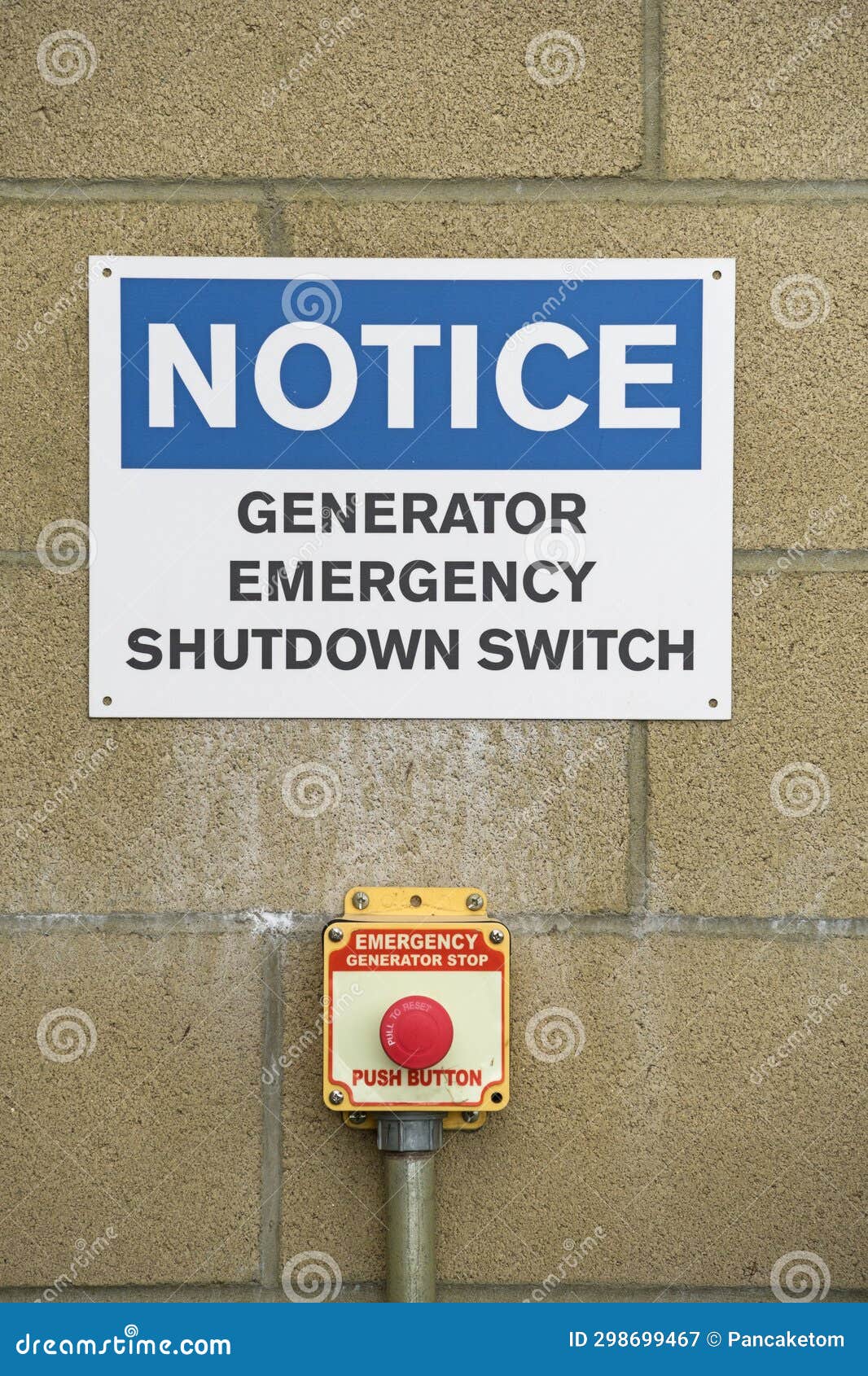 Generator Emergency Shutdown Switch Stock Image - Image of notice, sign ... Generator Emergency Shutdown Switch Stock Image - Image of notice, sign ...