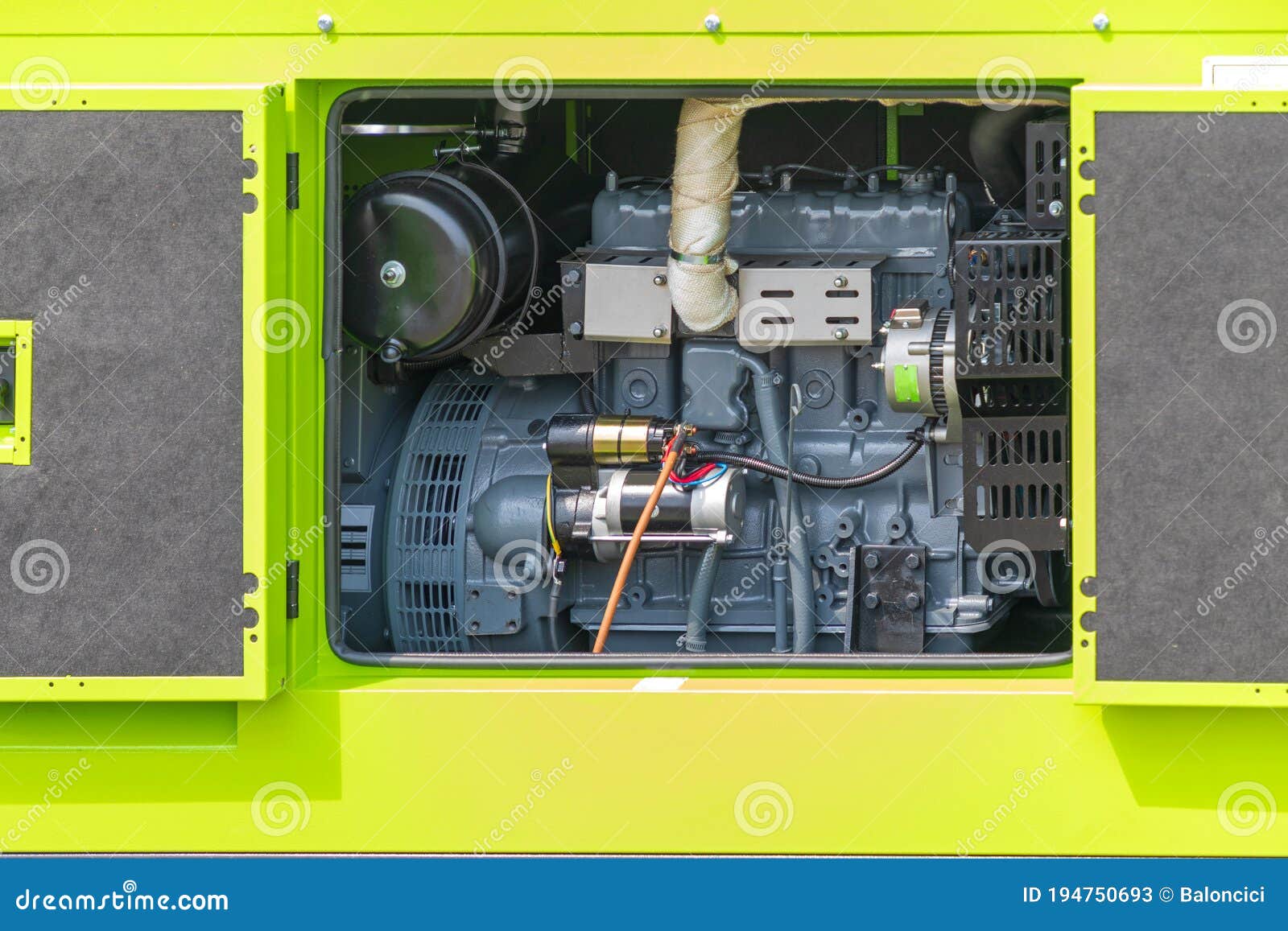 Generator Engine stock image. Image of power, equipment - 194750693