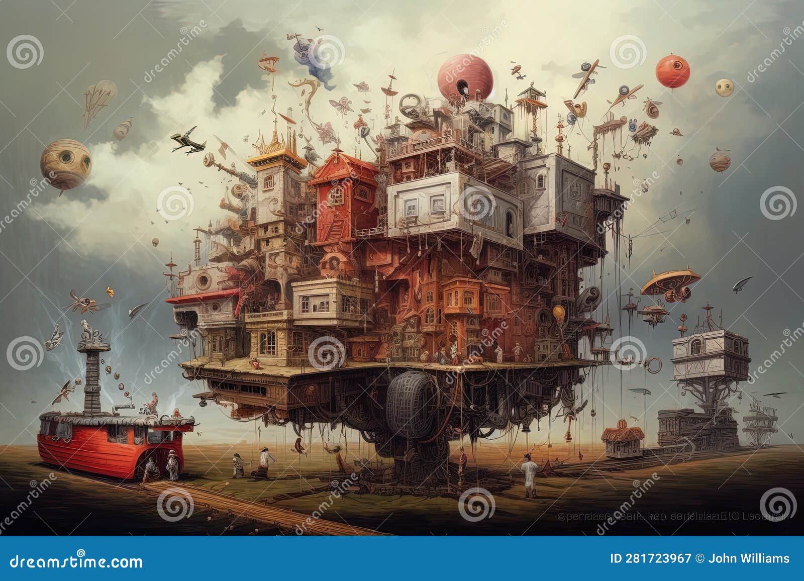 Generator of Ideas Art Background Stock Illustration - Illustration of ...