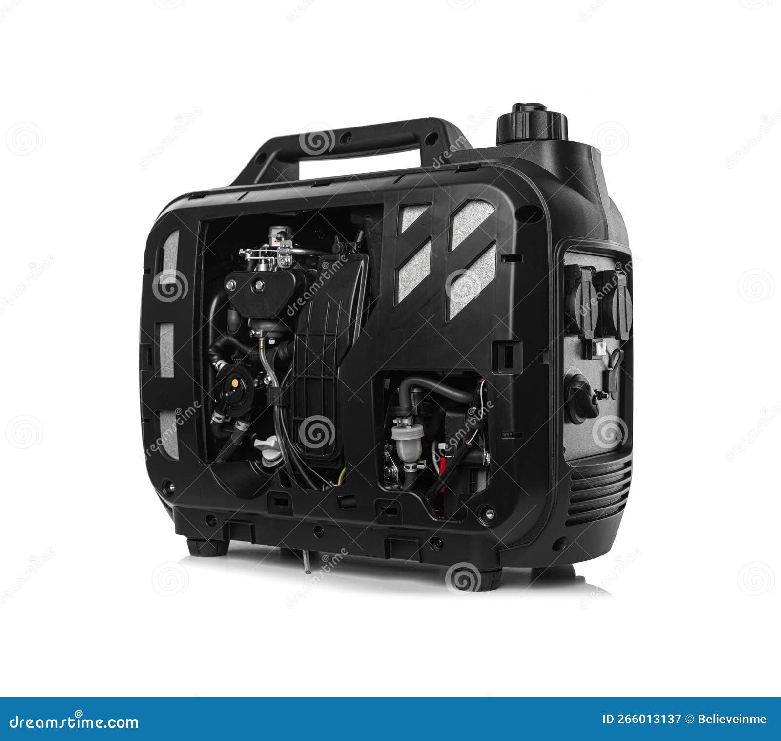 Inverter Gasoline Generator Isolated on White Background. Stock Image ...