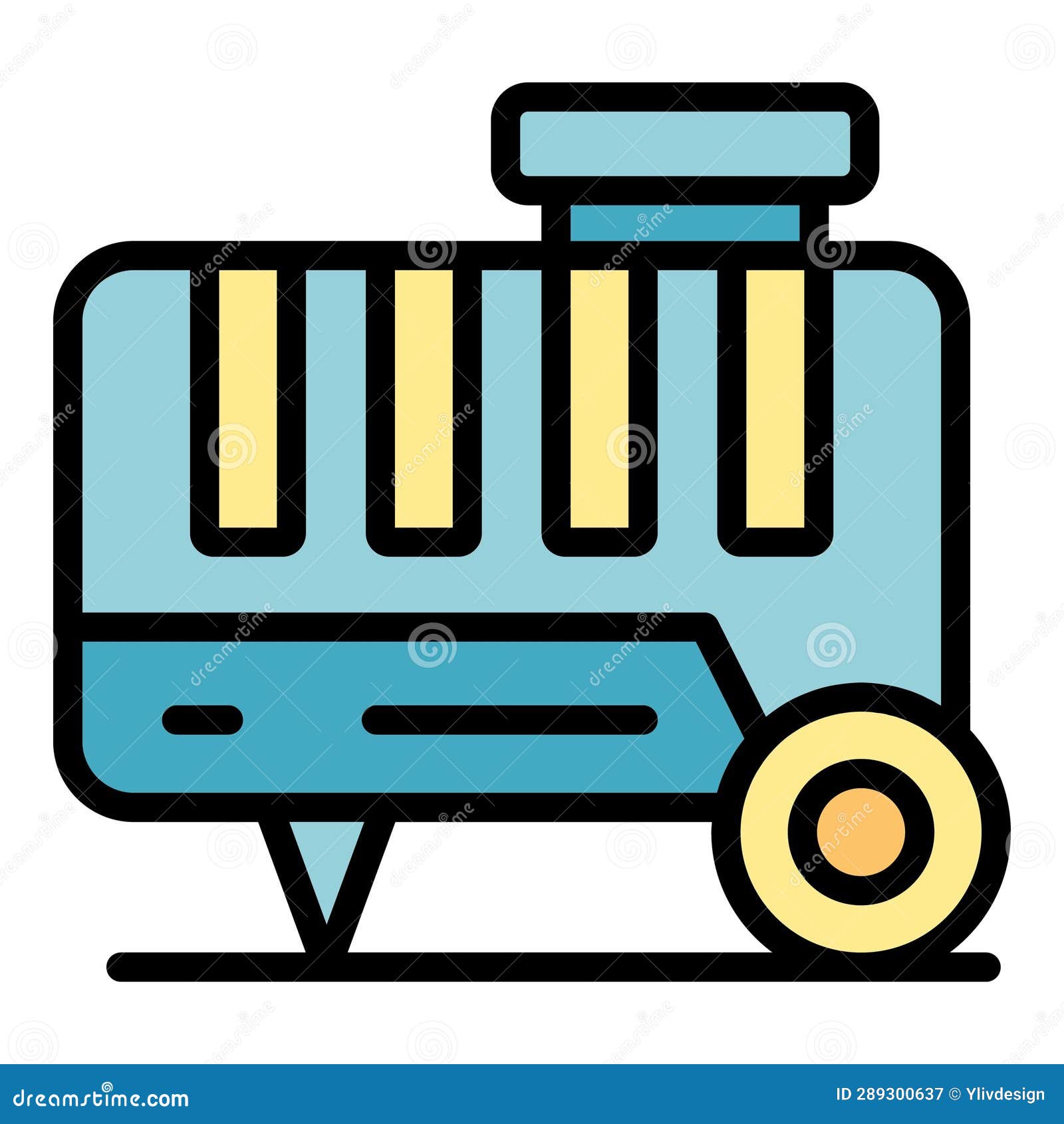 Generator Motor Icon Vector Flat Stock Vector - Illustration of ...