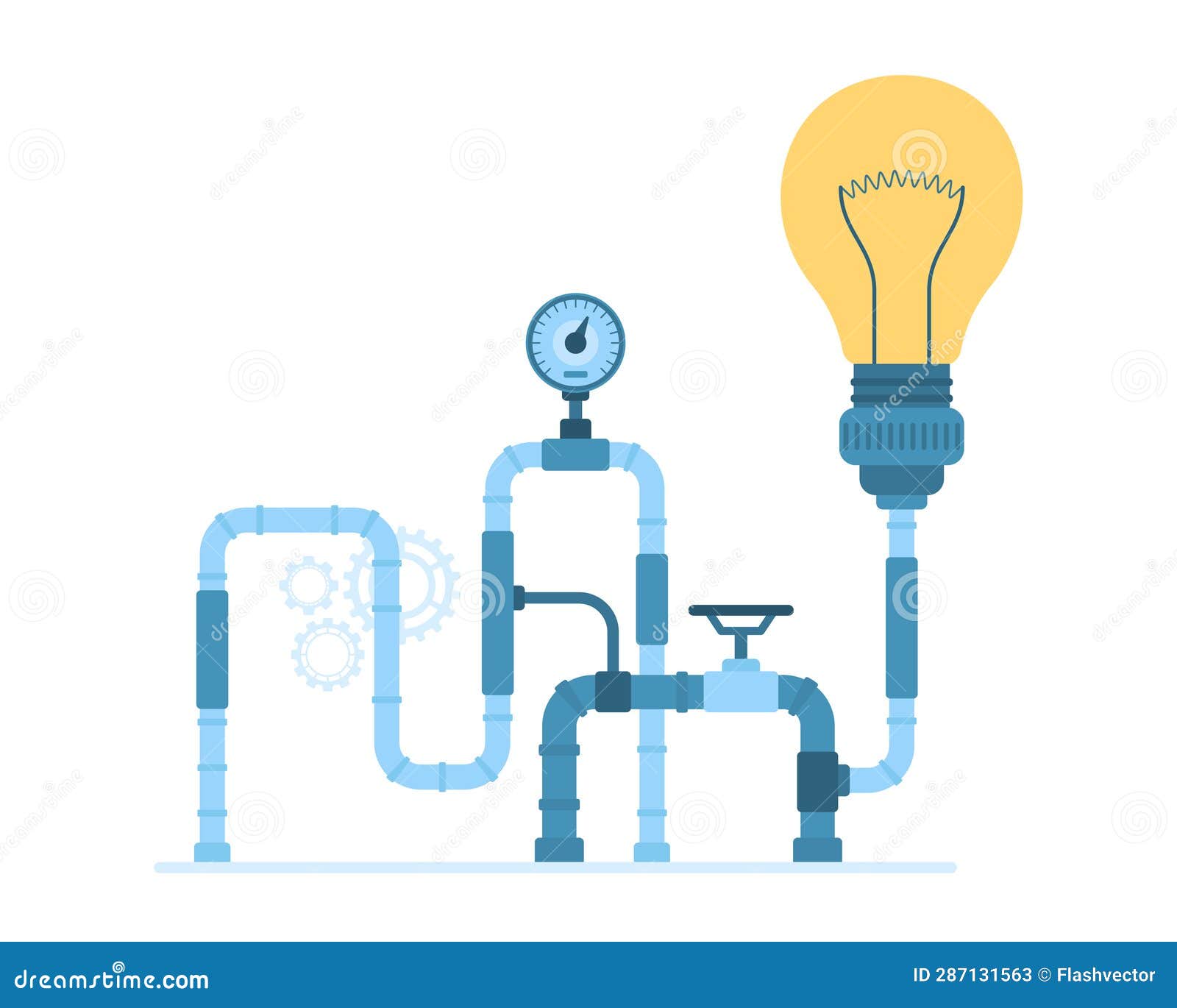 Generator for Process of Idea Creation, Factory Pipe System with Light ...