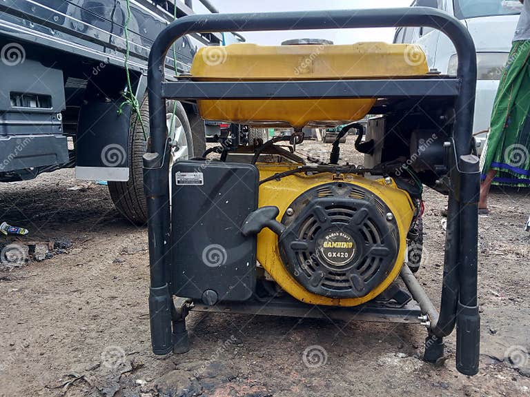 Generator Set for Construction Editorial Stock Image - Image of asphalt ...