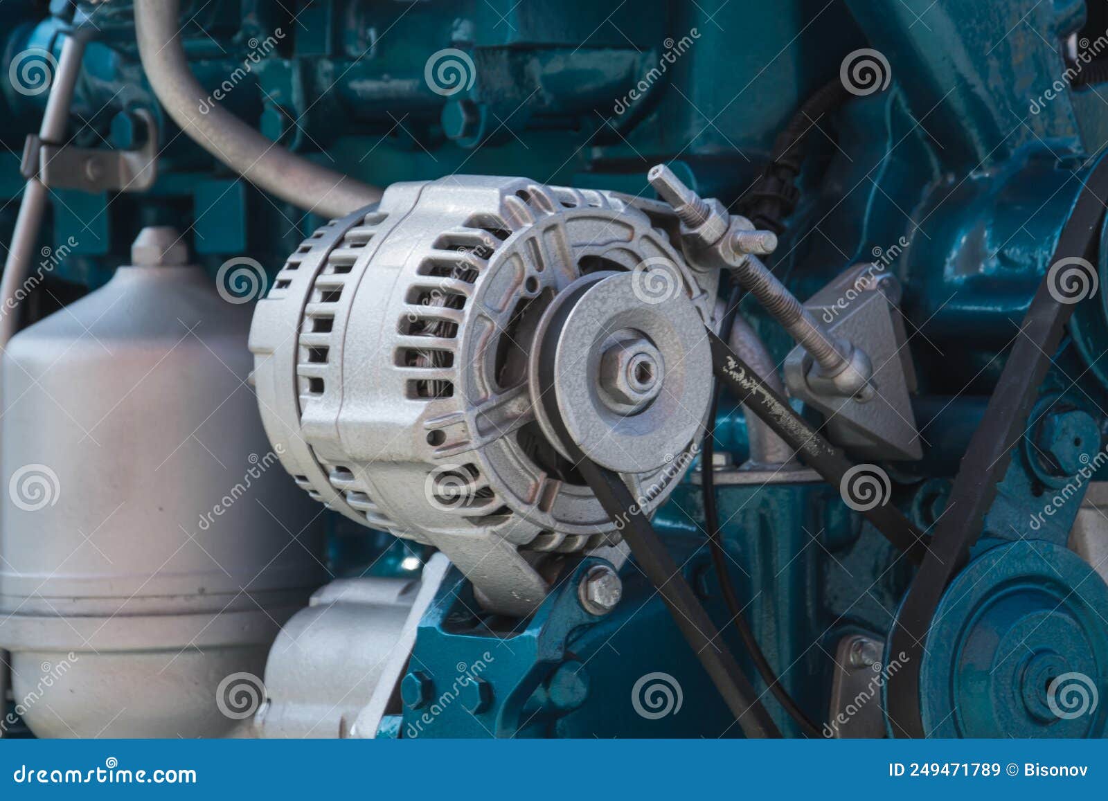 Generator on tractor stock image. Image of transportation - 249471789