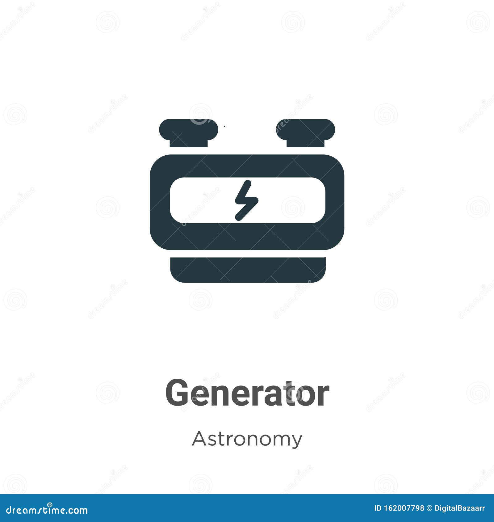 Generator Vector Icon on White Background. Flat Vector Generator Icon ...