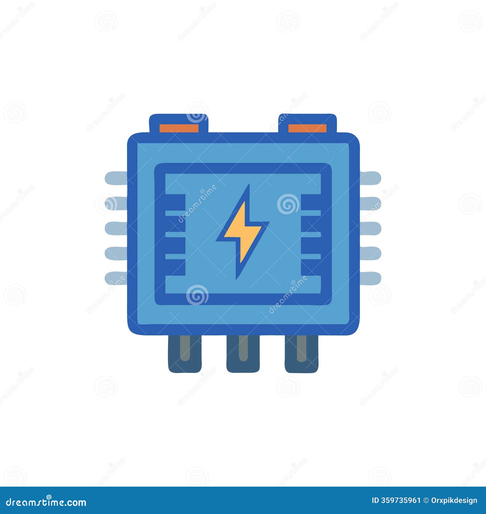 Generator Voltage Regulator Icon for Power Management Stock ...