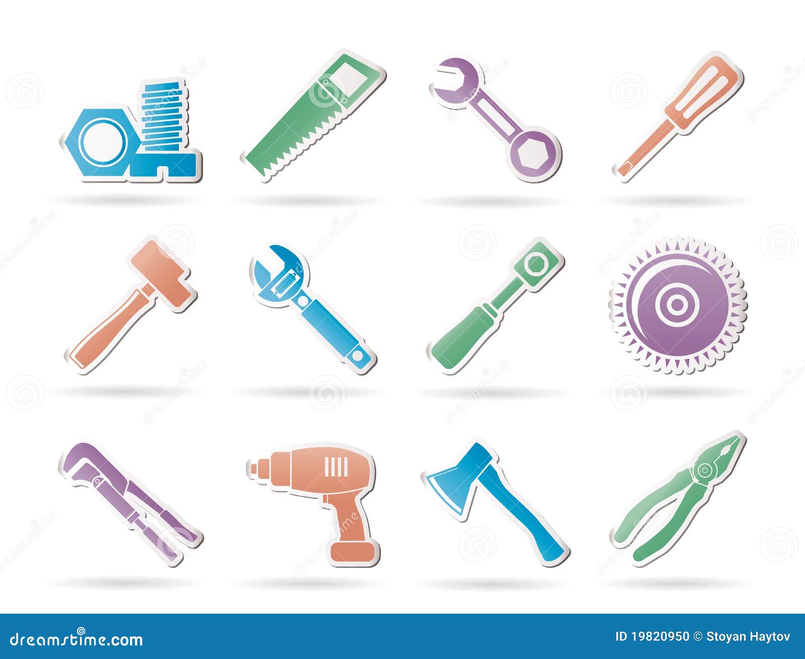 Genere Differente Di Icone Degli Strumenti Illustrazione Vettoriale ...