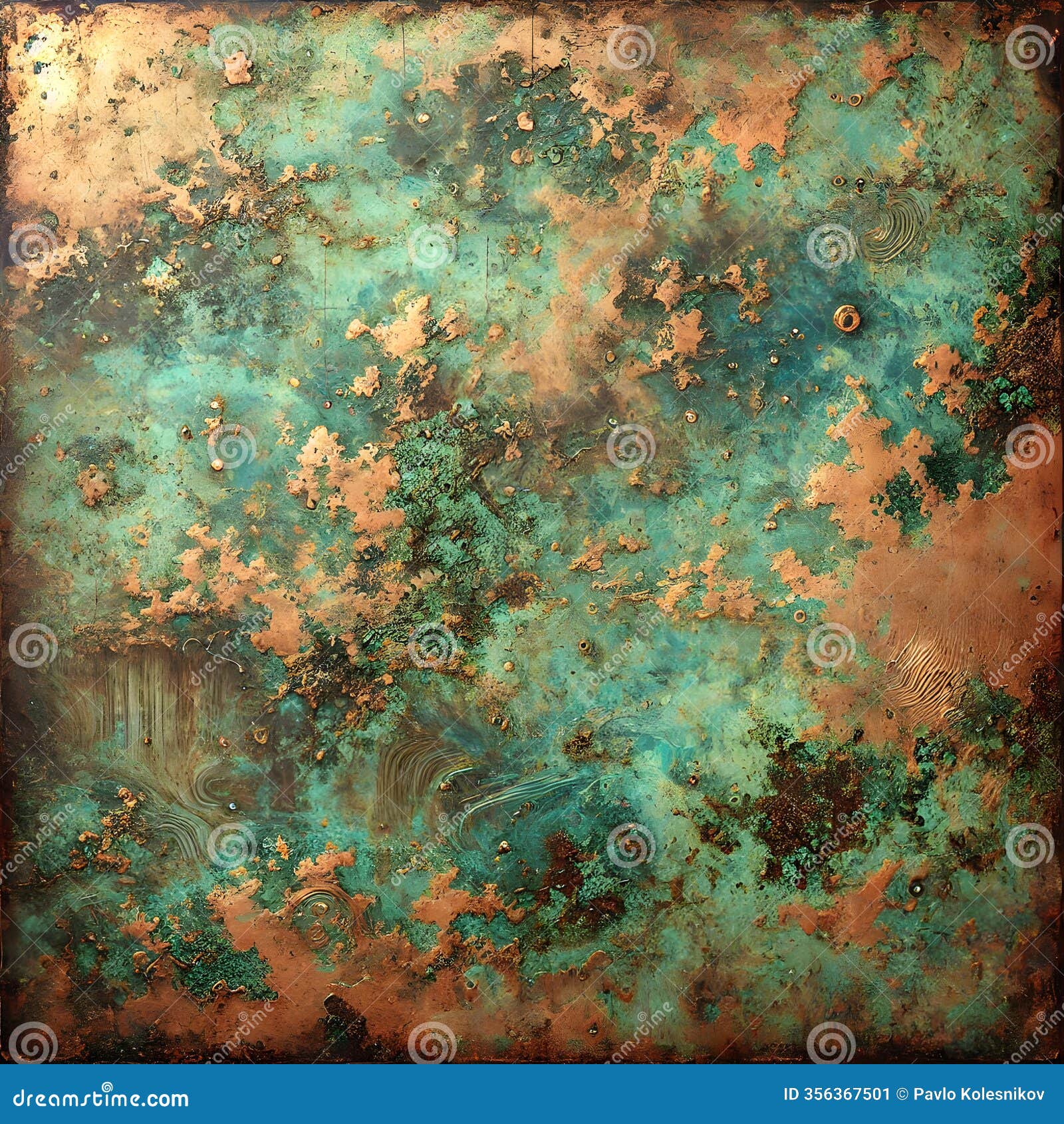Oxidized Copper Patina And Iron Oxide Abstract Texture Royalty-Free ...