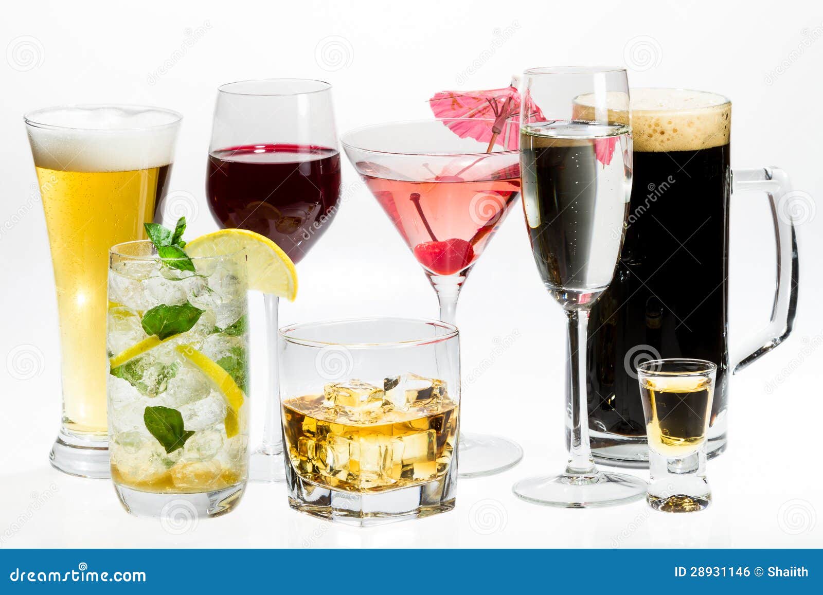 Generi Differenti Di Alcool Fotografia Stock - Immagine di sfondo ...