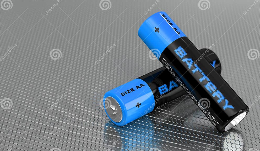 Generic AA Batteries with the Label `Battery` Stock Illustration ...