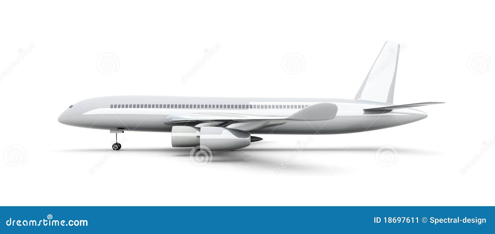 Generic Airplane stock illustration. Illustration of render - 18697611