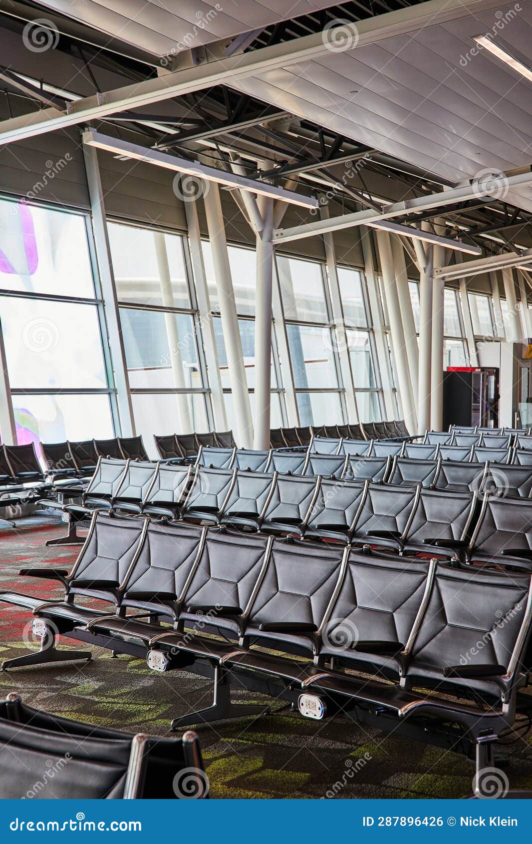 Generic Airport Terminal Seating with No People Stock Photo - Image of ...