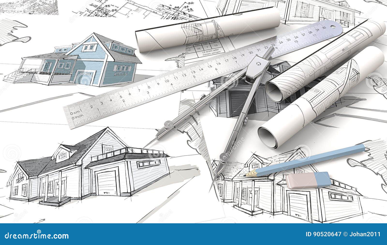 Architectural Blueprints Vector Illustration | CartoonDealer.com #20087124 Architectural Blueprints Vector Illustration | CartoonDealer.com #20087124