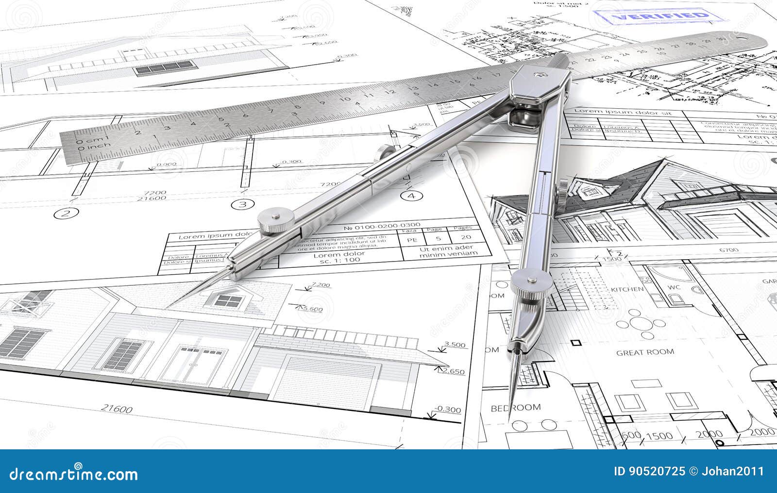 Architectural Blueprints Vector Illustration | CartoonDealer.com #20087124 Architectural Blueprints Vector Illustration | CartoonDealer.com #20087124