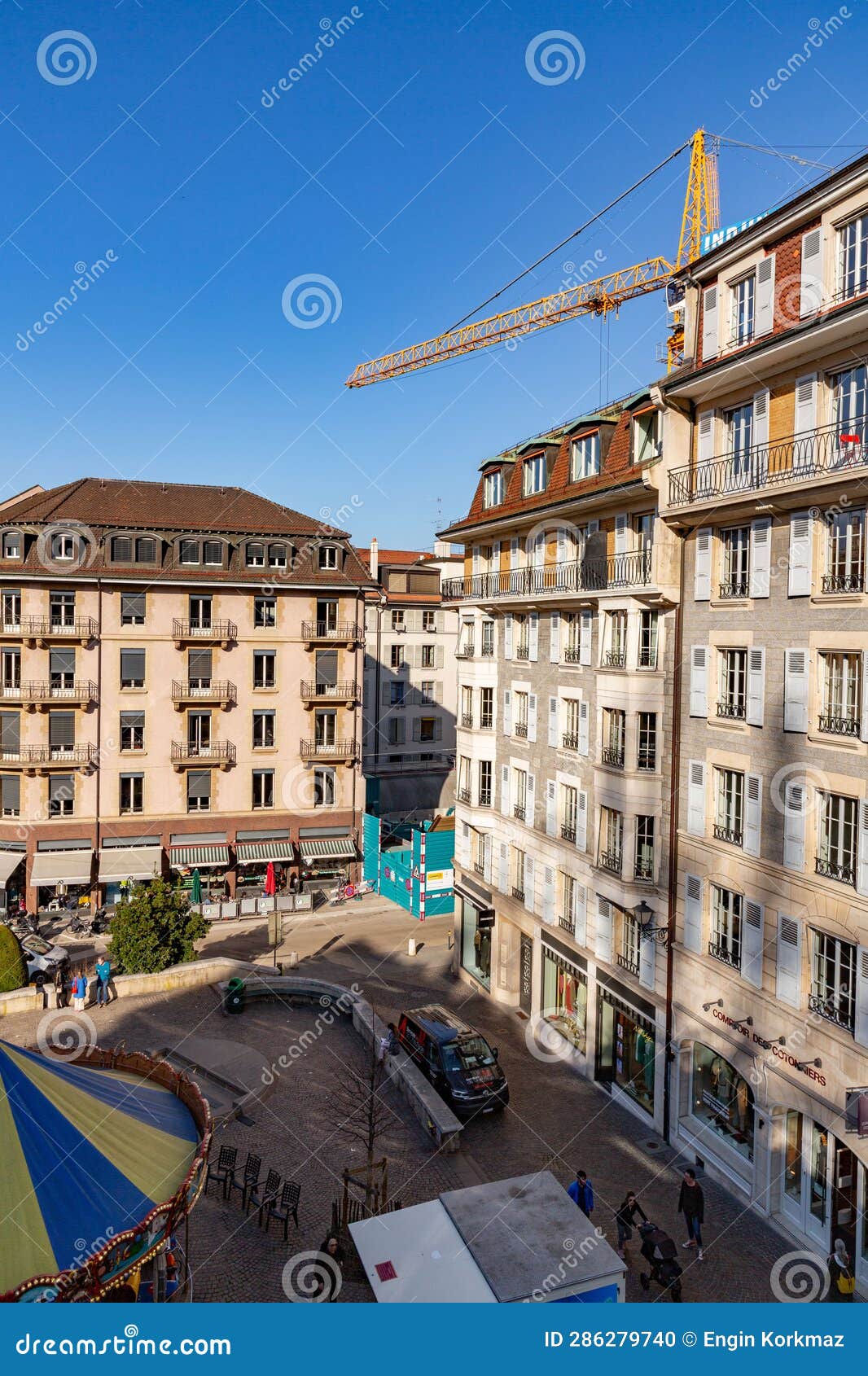 Generic Architecture and Street View from Geneva, Switzerland Editorial ...