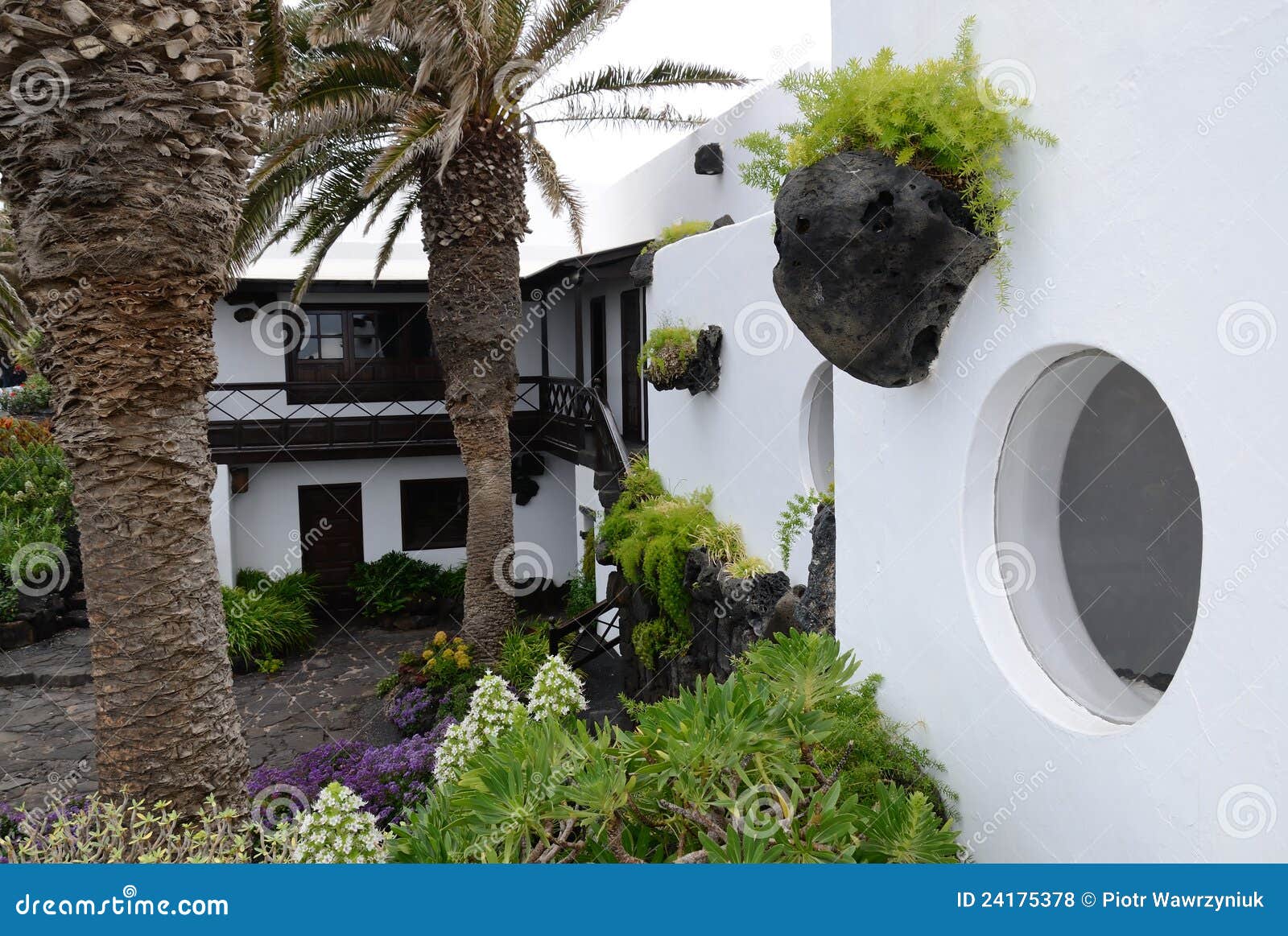 Generic Architecture in Tropical Garden Stock Photo - Image of green ...