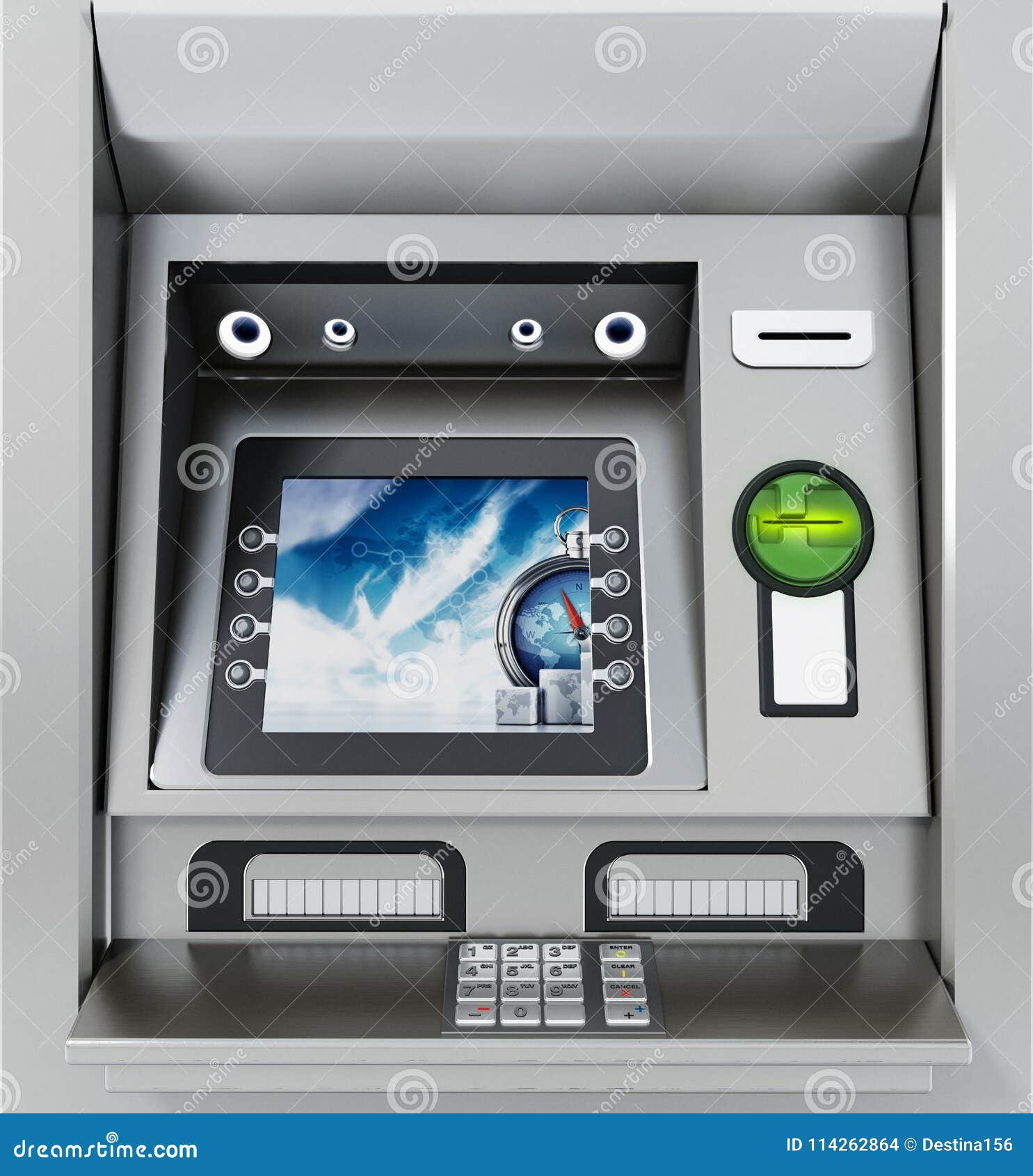 Generic ATM or Automated Teller Machine. 3D Illustration Stock ... Generic ATM or Automated Teller Machine. 3D Illustration Stock ...