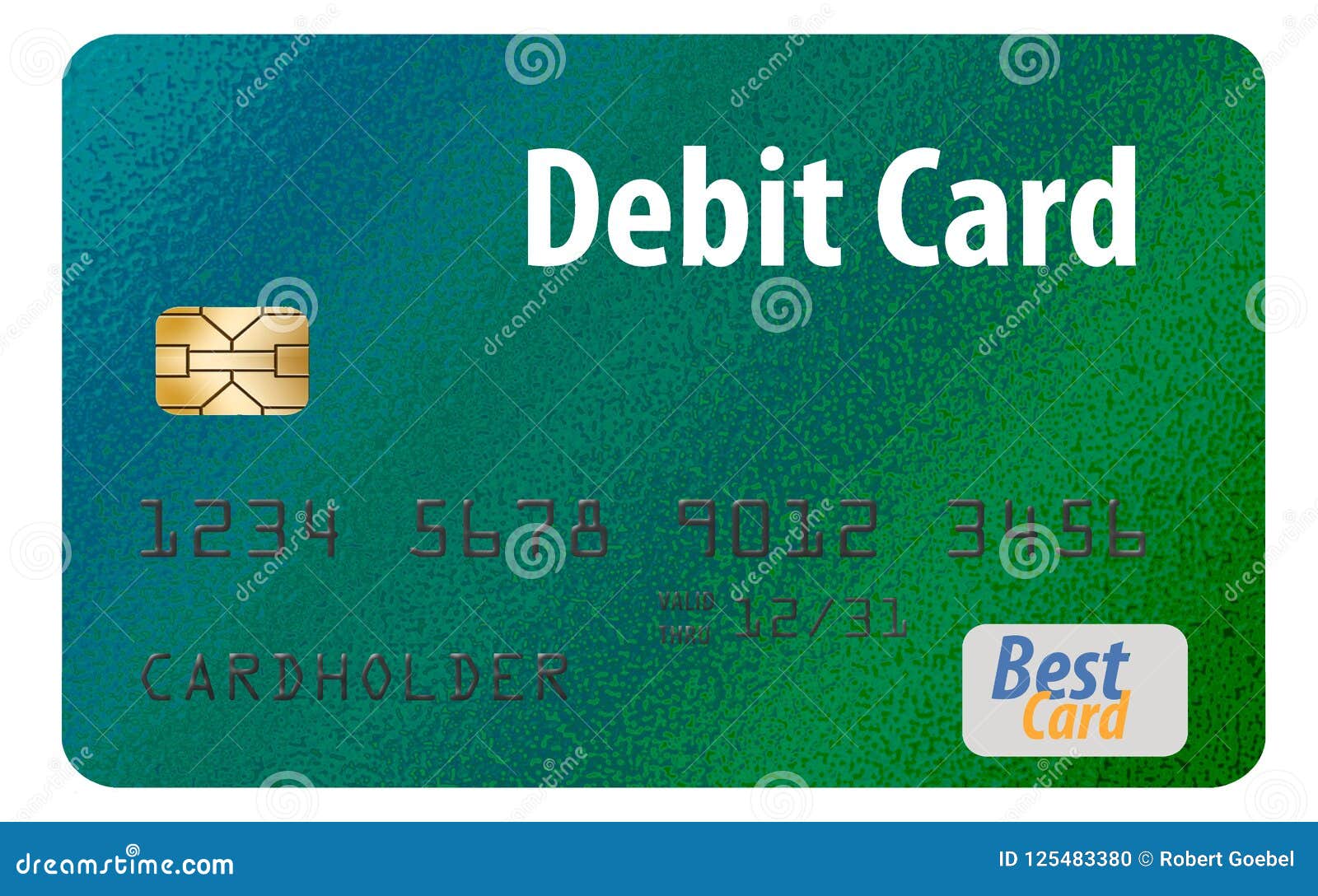 Here is a Generic Bank Debit Card Isolated on a White Background. Stock ...
