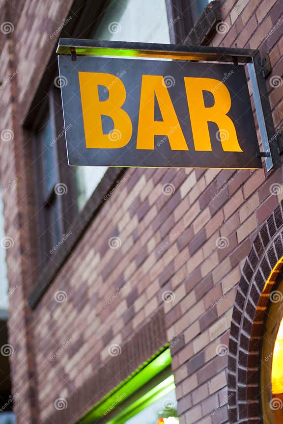 Generic Bar Sign stock photo. Image of cocktails, building - 27410206