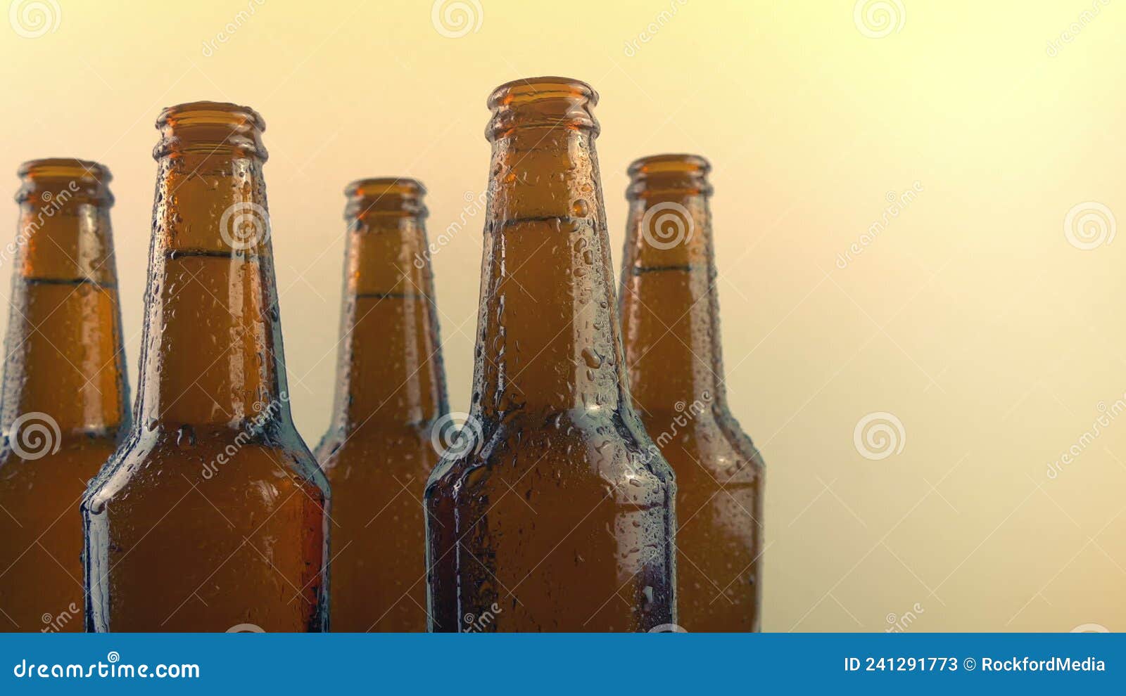 Sweating Chilled Beer Bottles in Sun Glow Stock Video - Video of ...