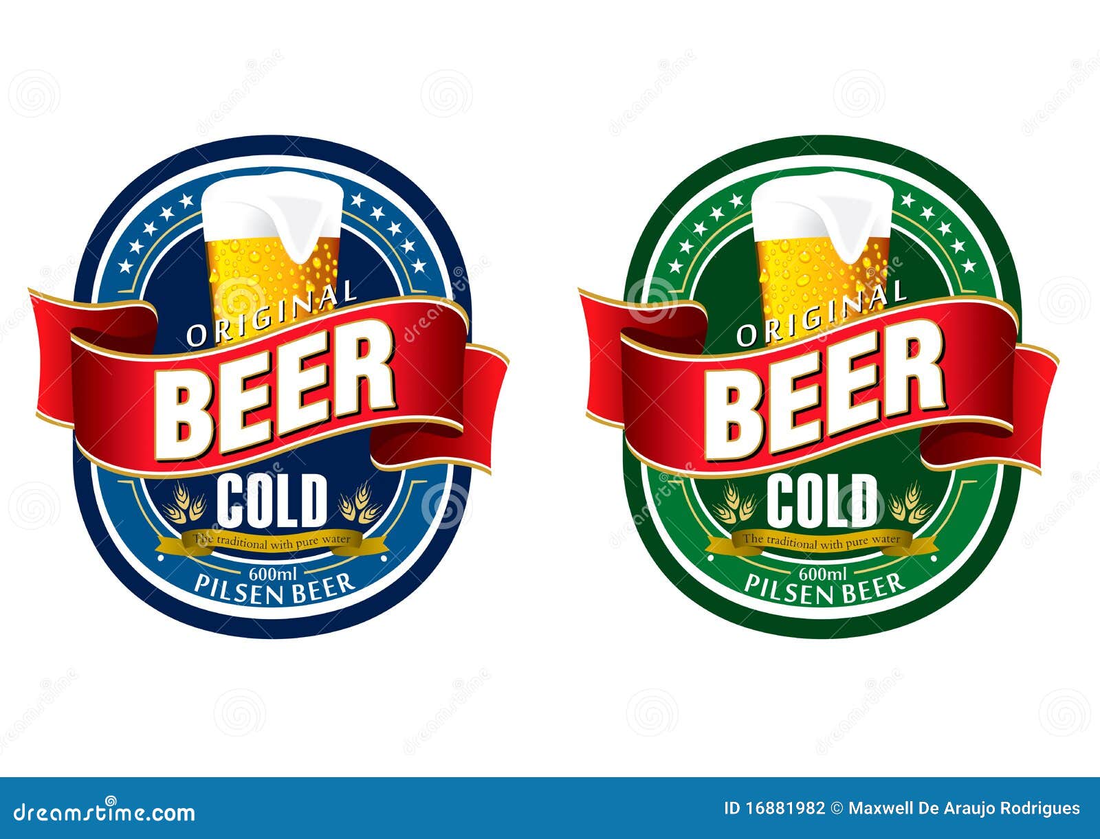 Generic beer label logo stock vector. Illustration of cereal - 16881982