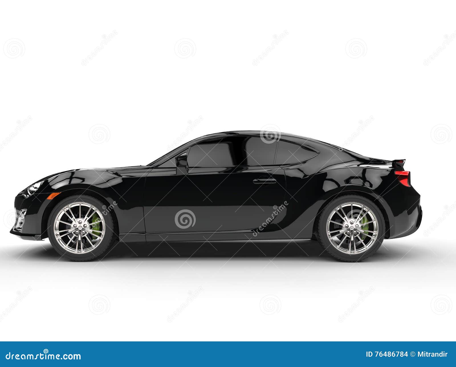 Generic Black Sports Car - Side View Stock Illustration - Illustration ...