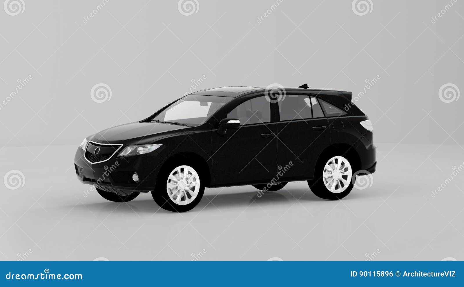 Generic Black SUV Car Isolated on White Background, Front View Stock ...